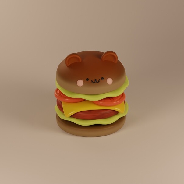 ArtStation - Cute burger