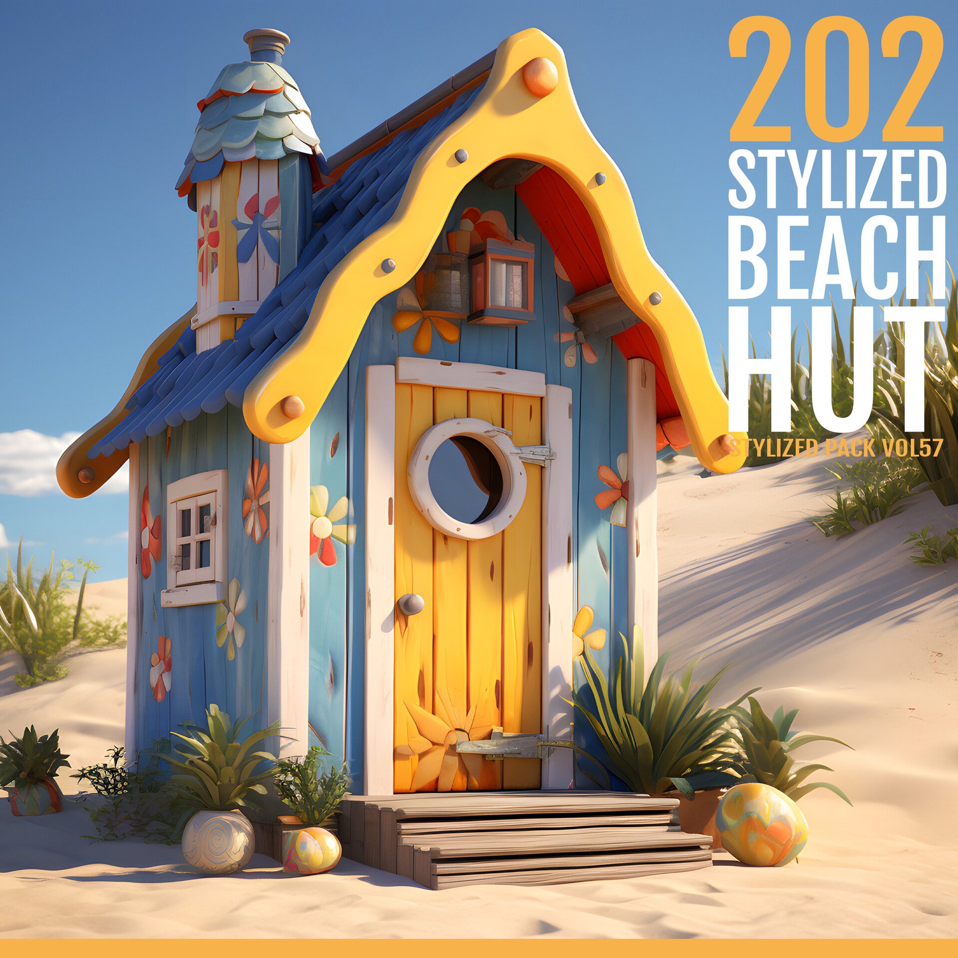 ArtStation - 202 Stylized Beach Hut VOL57