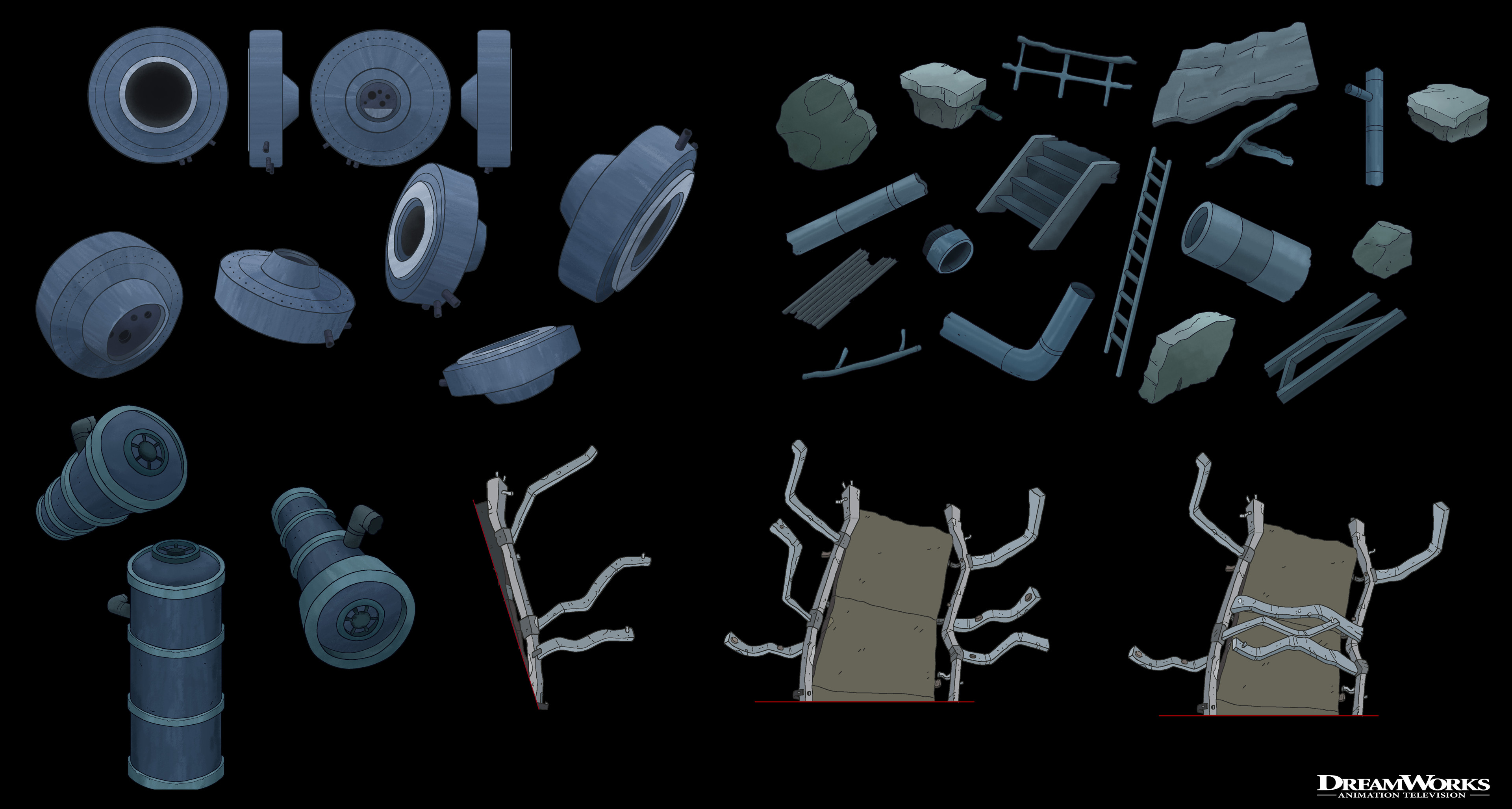 Jerry Regan - Dreamworks - Fright Krewe - Prop & EFX Design - Final Color