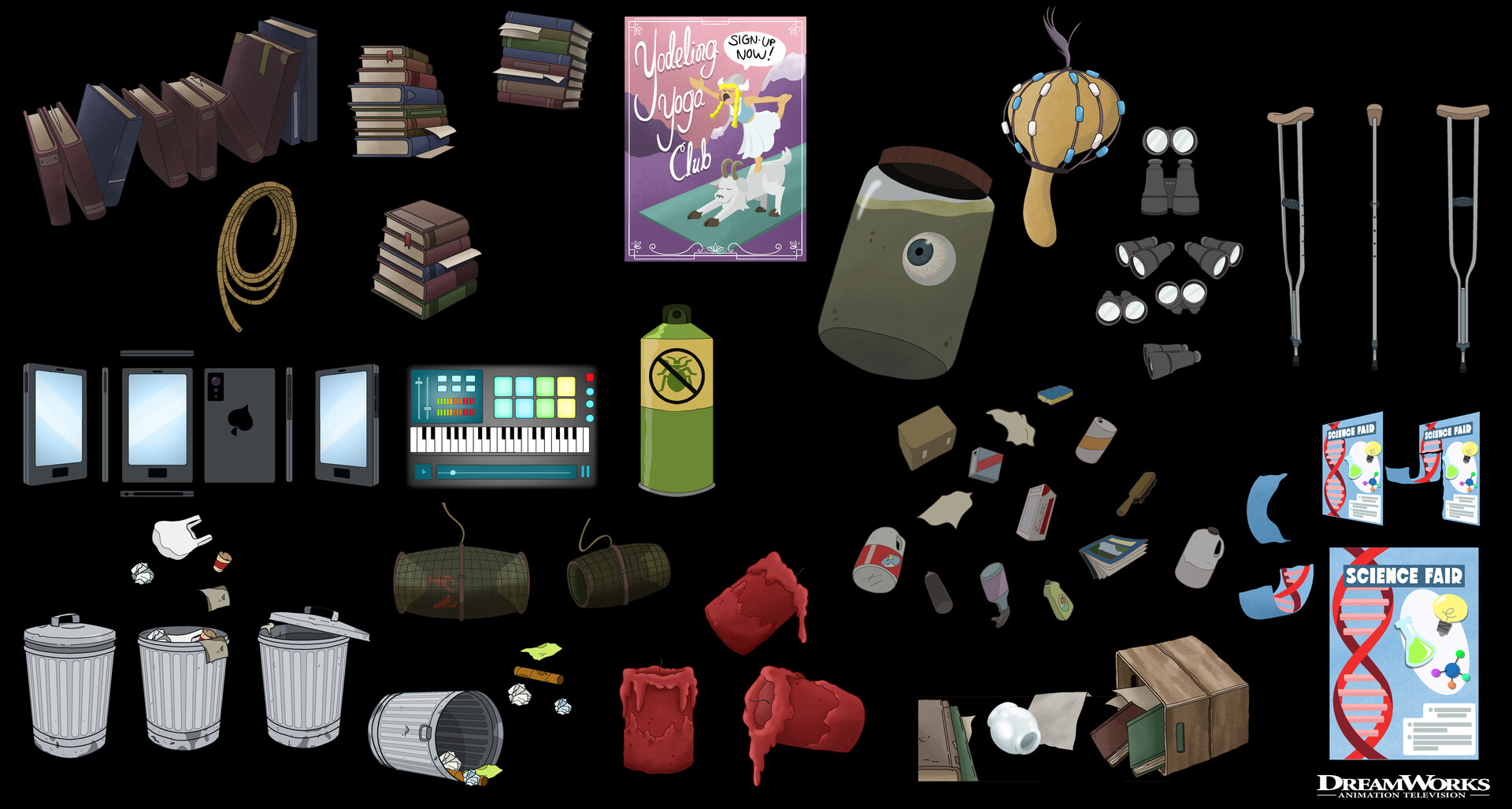 Jerry Regan - Dreamworks - Fright Krewe - Prop & EFX Design - Final Color