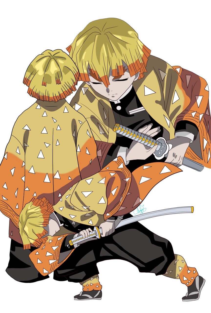 ArtStation - Agatsuma Zenitsu || Kimetsu no Yaiba