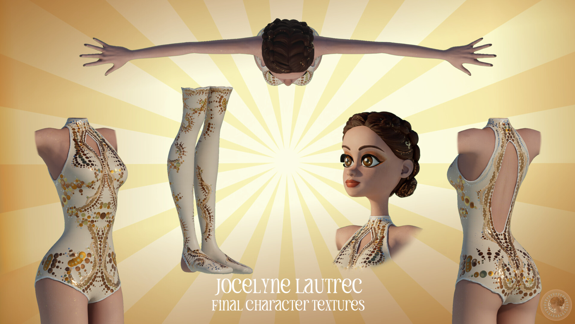 Ambre Rose Gutierrez - Final Character Textures - Jocelyne Lautrec