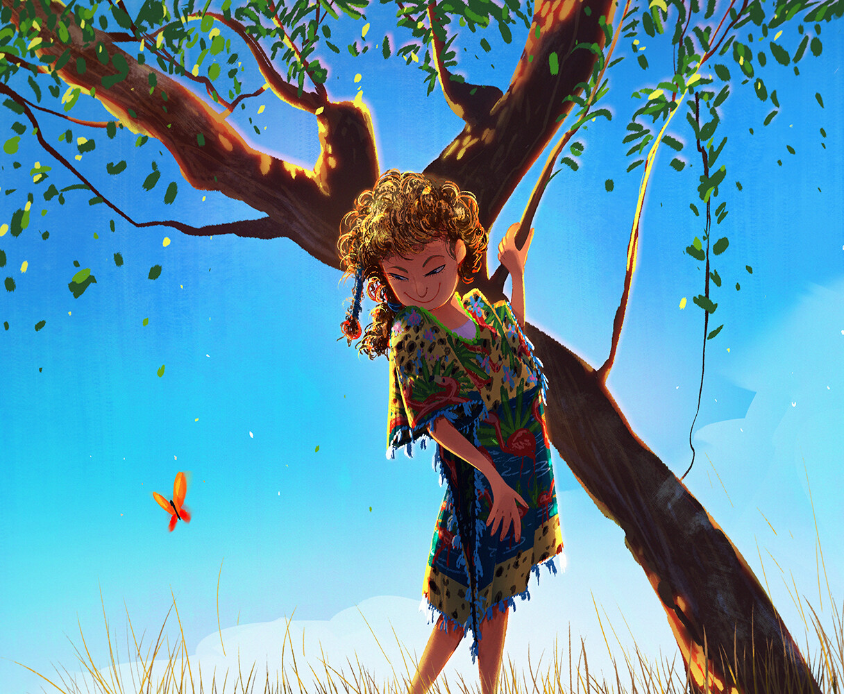 ArtStation - Girl and olive tree