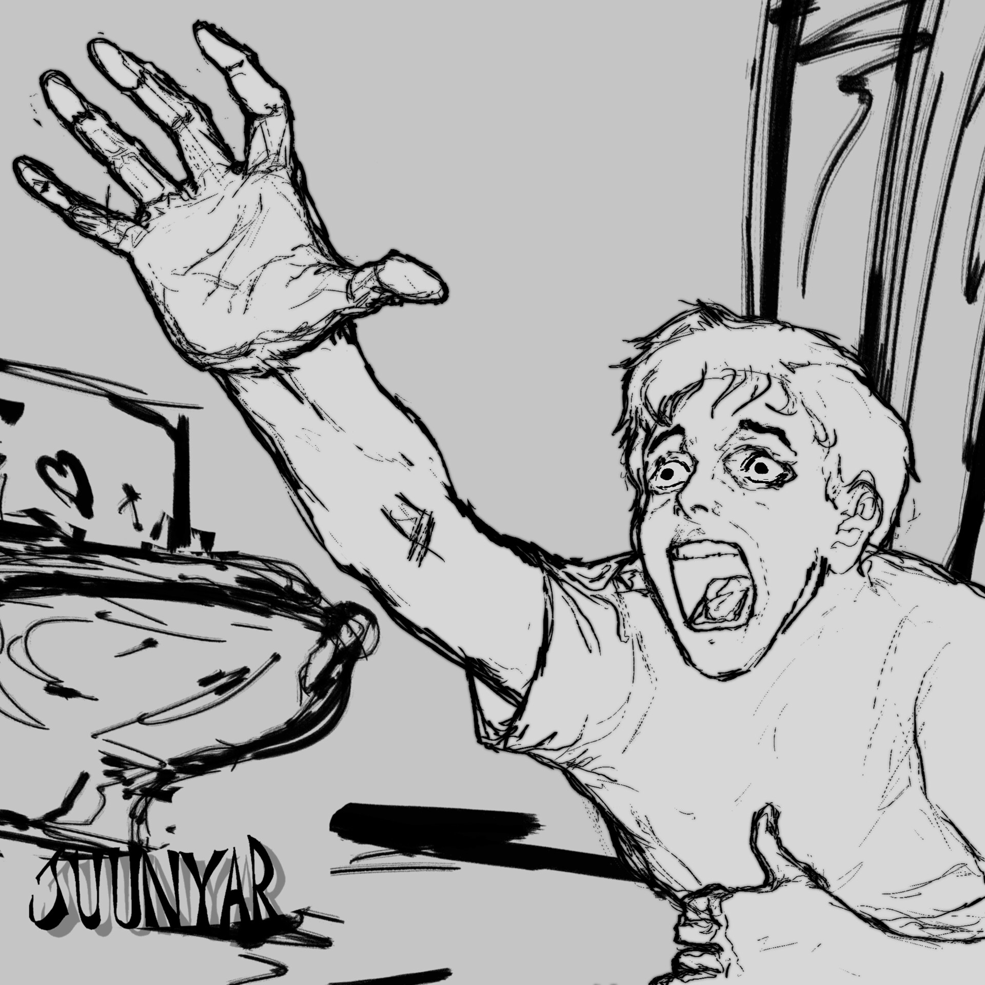 Juunyar Illustrations - Adam Stanheight - SAW - Left in the Dark