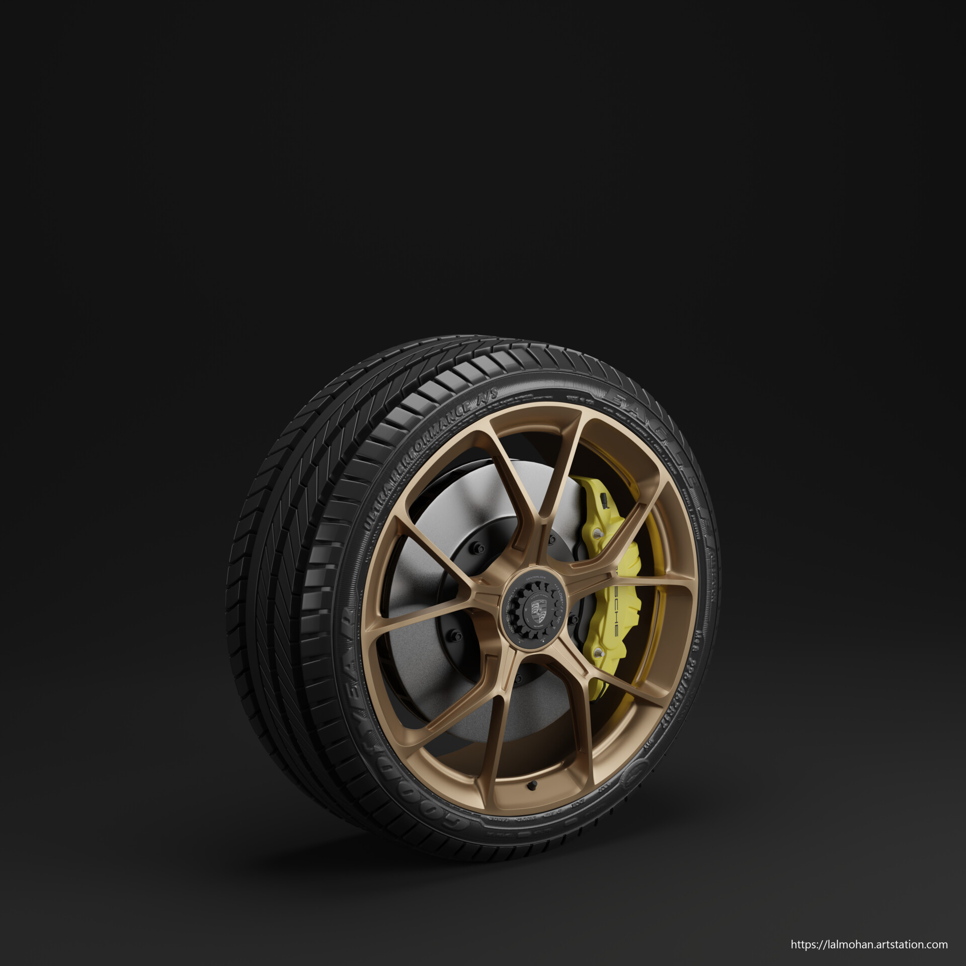 ArtStation - Porsche wheel