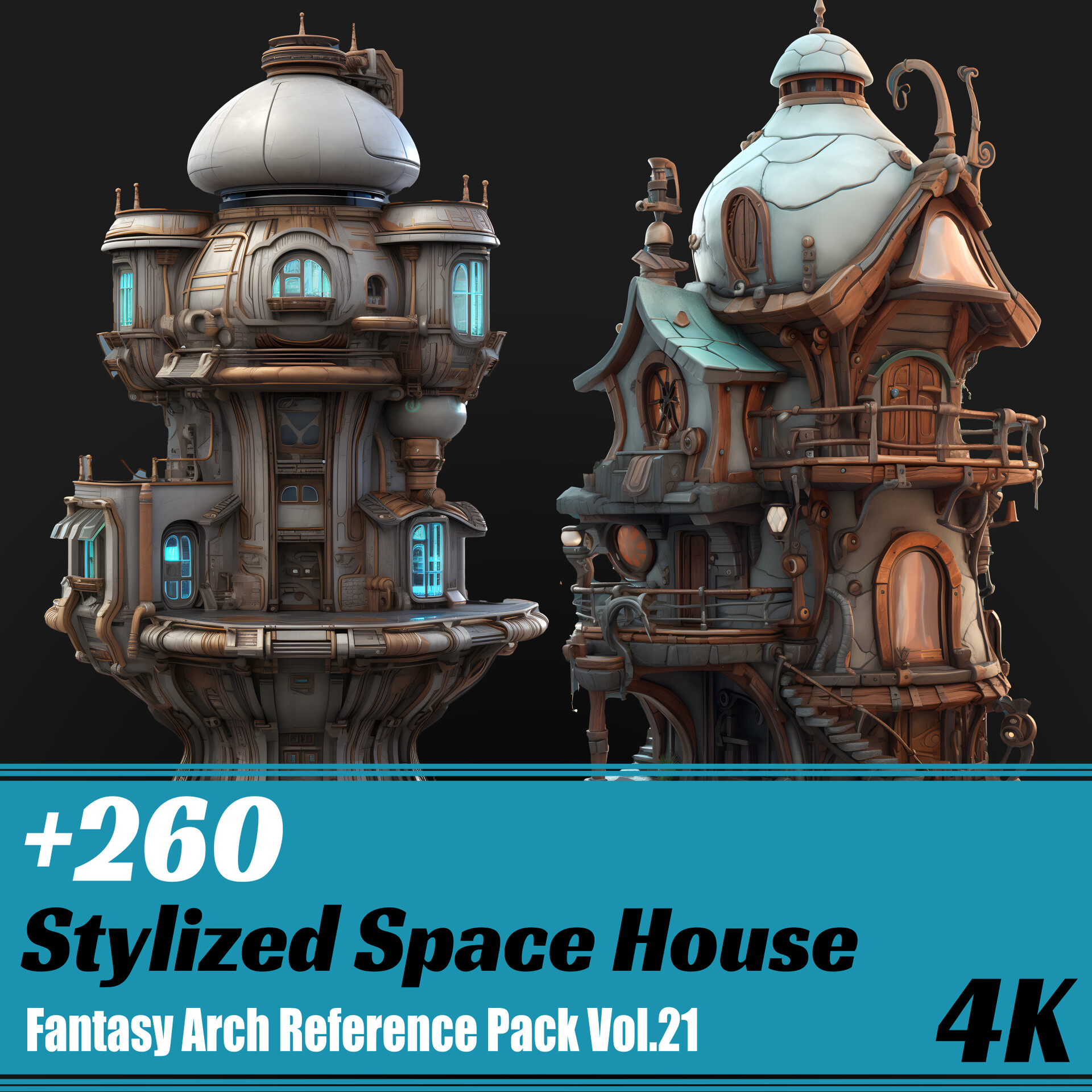 ArtStation - +260 Stylized Space House | 4K | Fantasy Arch Reference ...