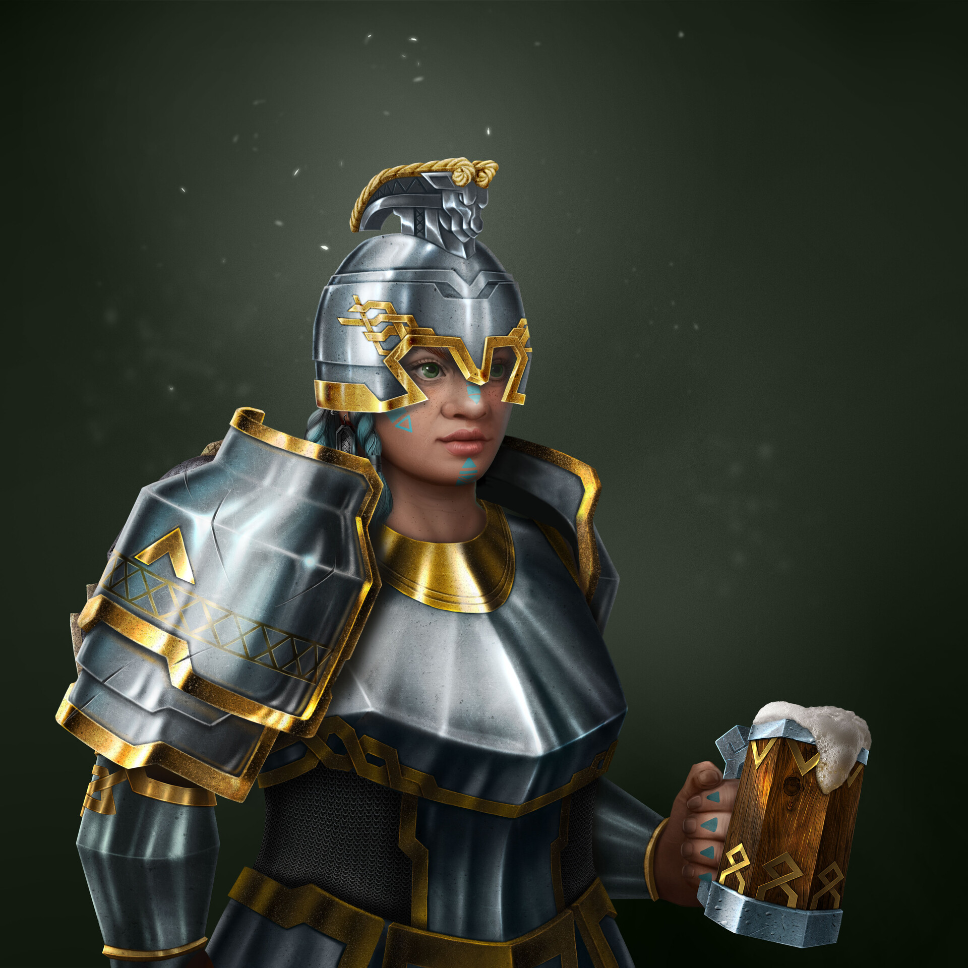 ArtStation - Dwarf Female Armor Set NFT