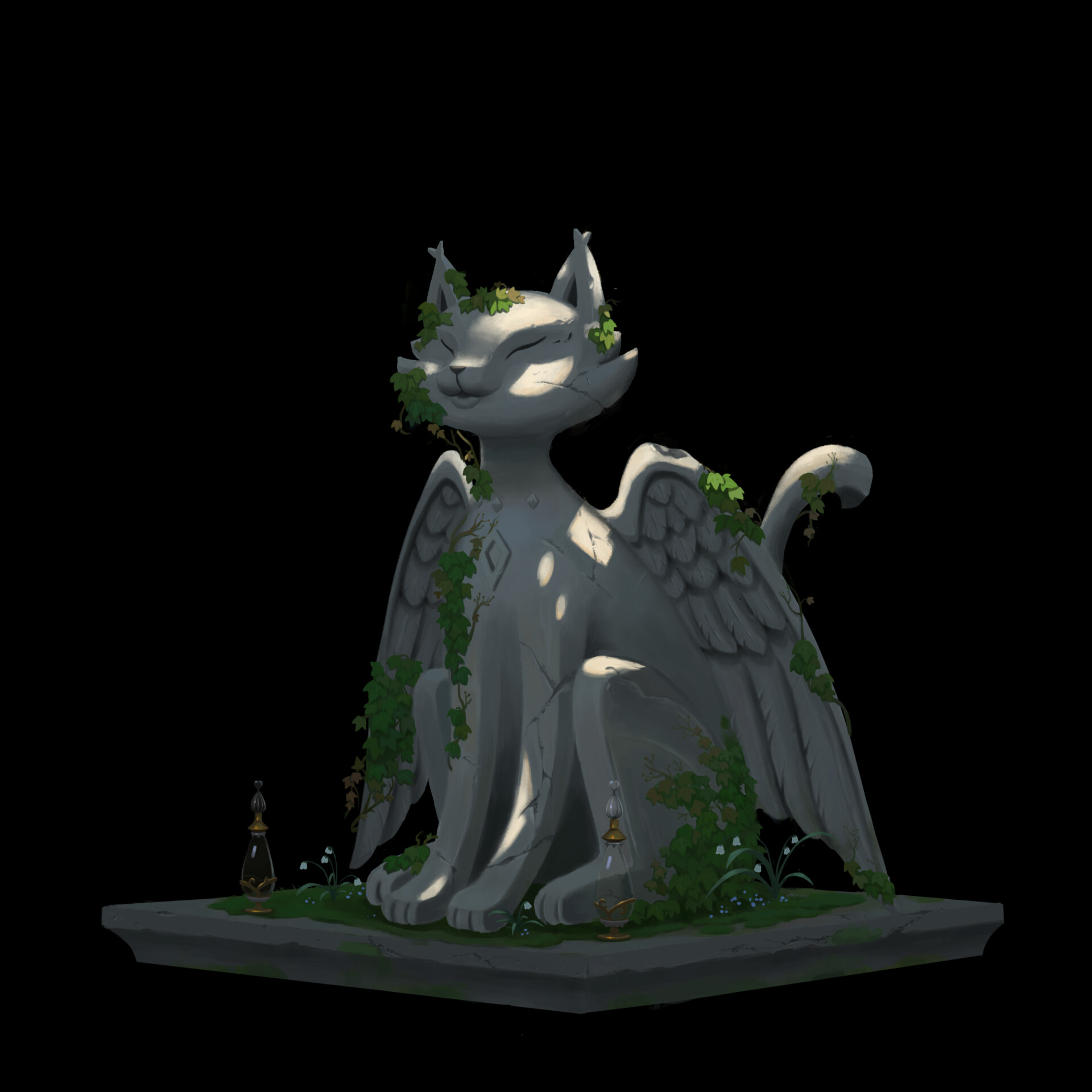 ArtStation - Cat statue