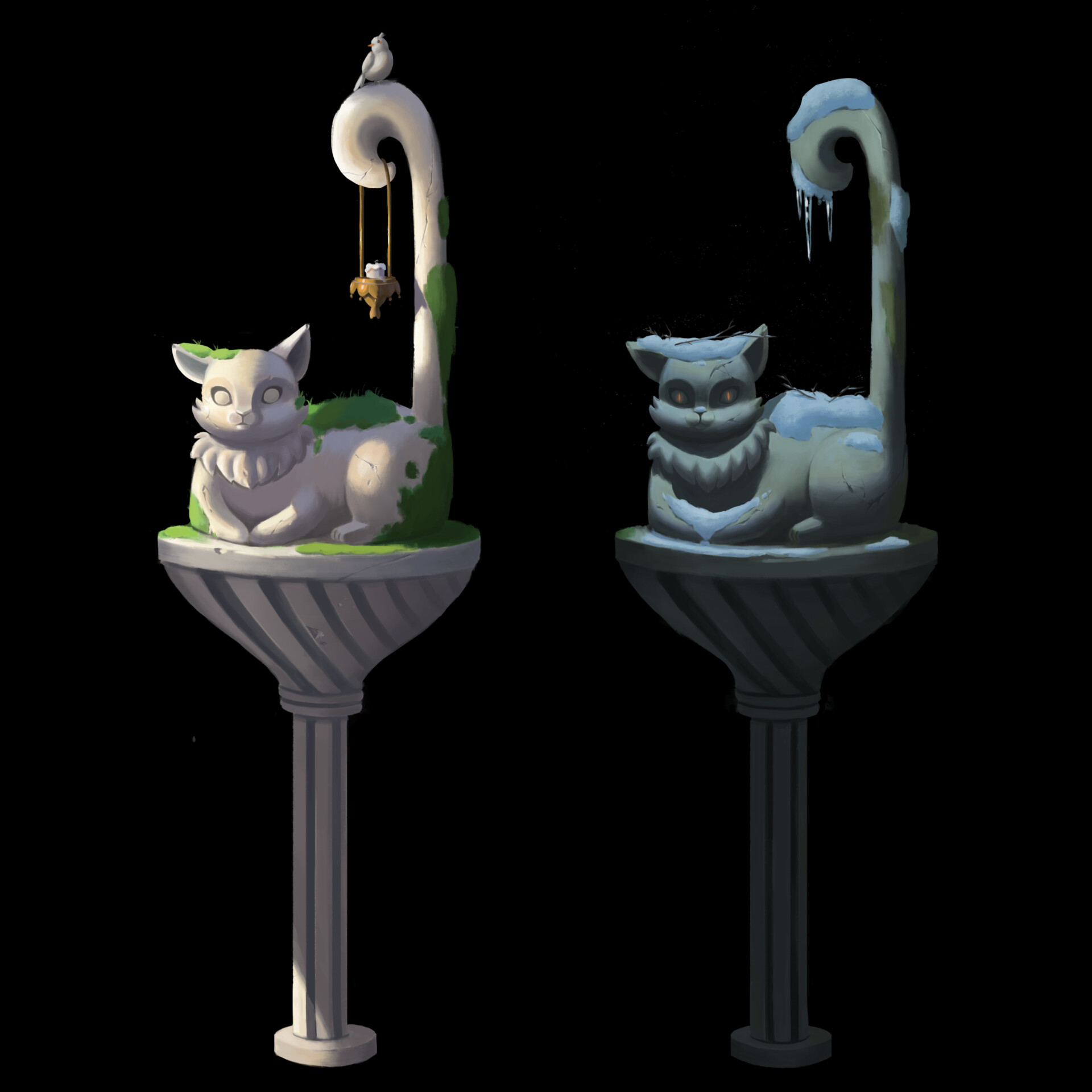 ArtStation - Cat statue 2