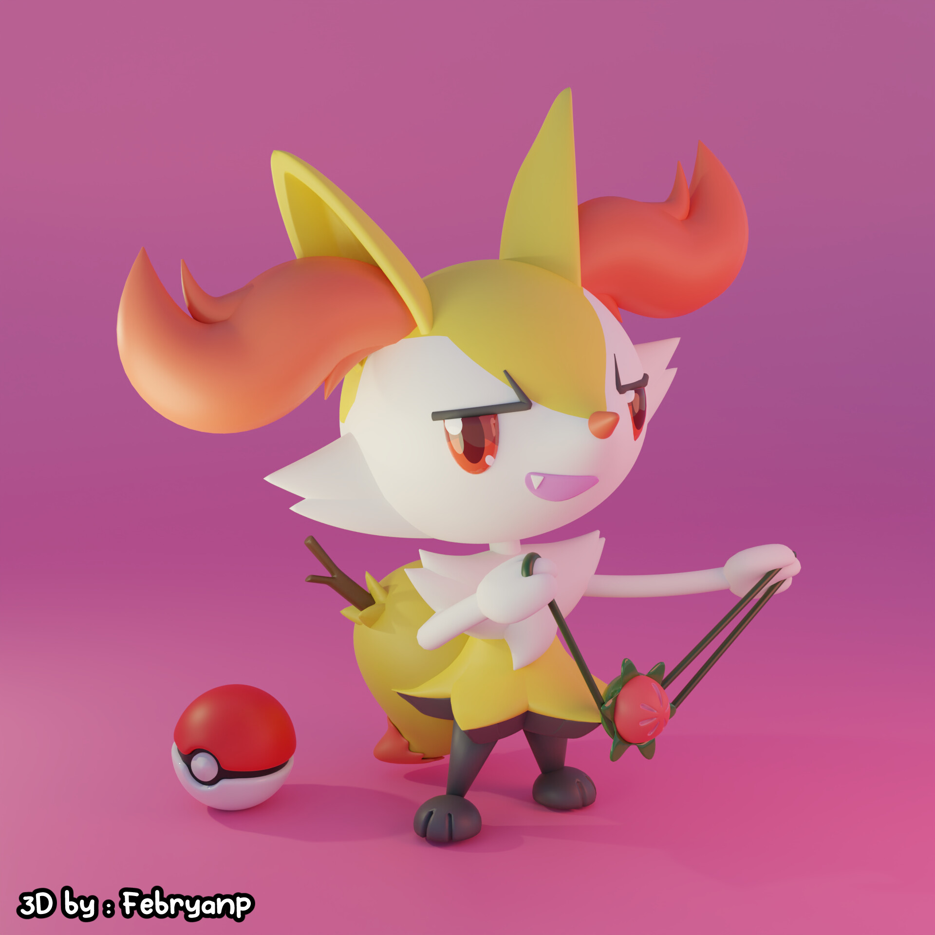 ArtStation - Braixen - Chibi yoyo