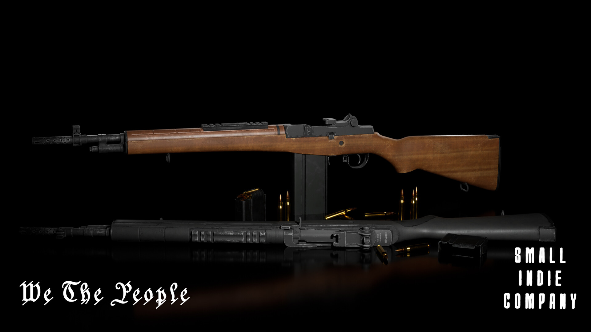 ArtStation - M14 rifle - wooden and plastic version