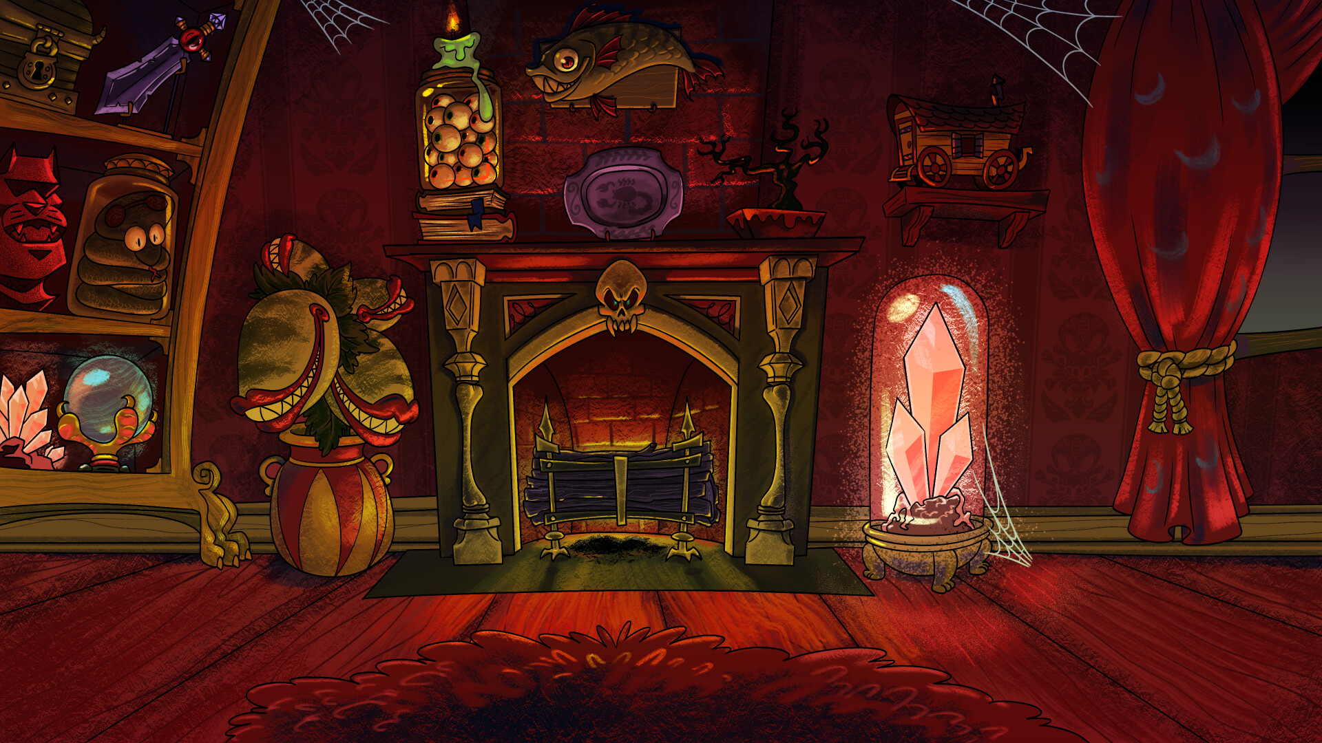 ArtStation - Kooky Trails: Background and graphics for dark ride animations