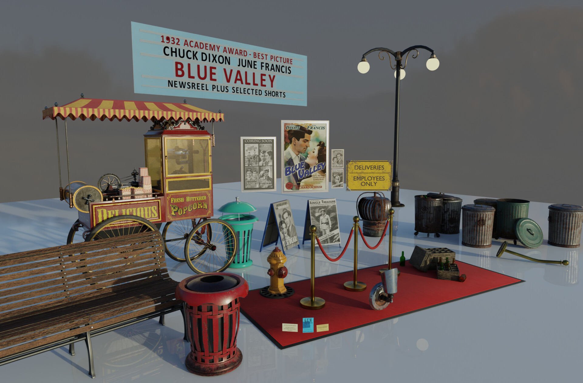 ArtStation - Movie Theater Props