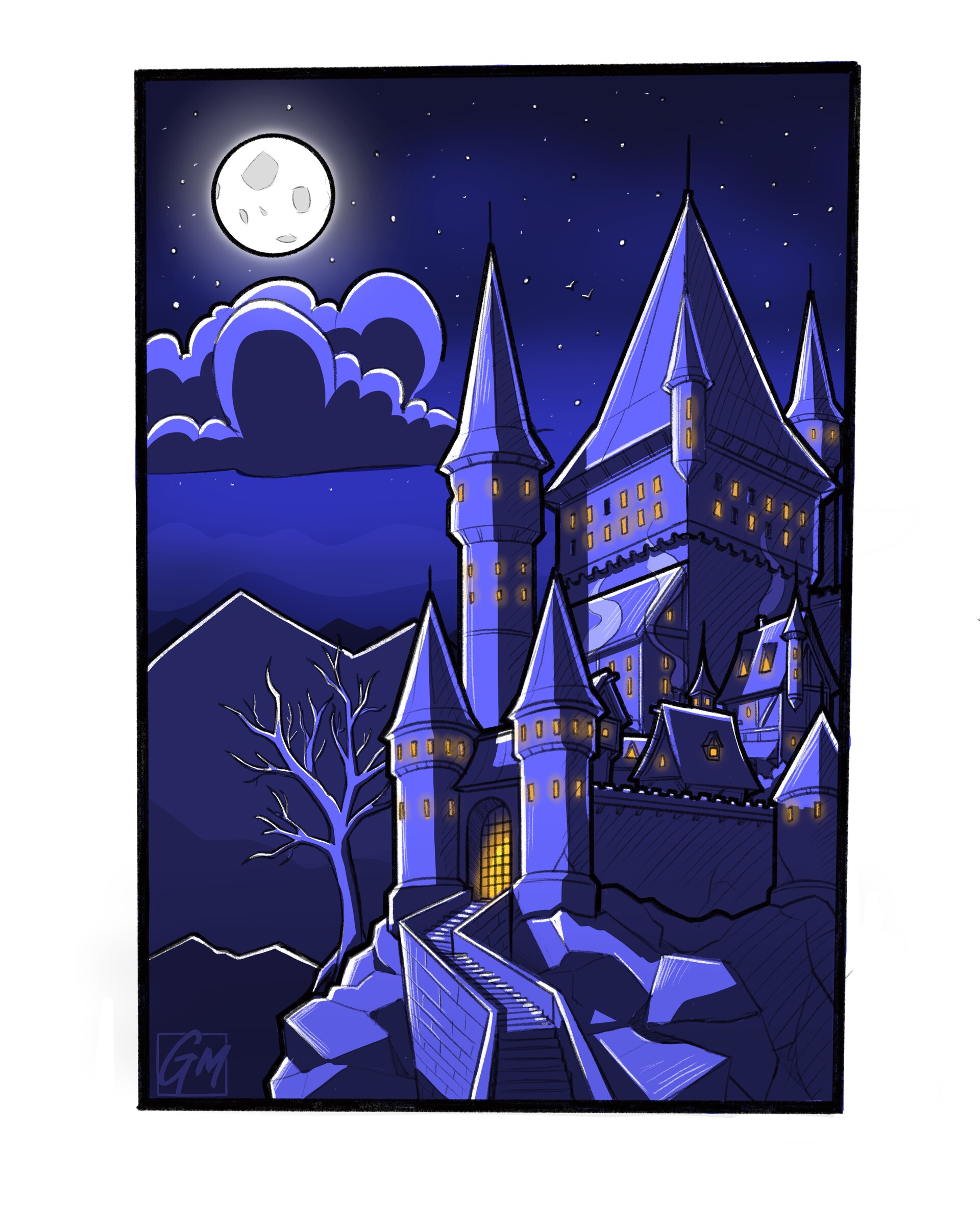 ArtStation - Castle in the night