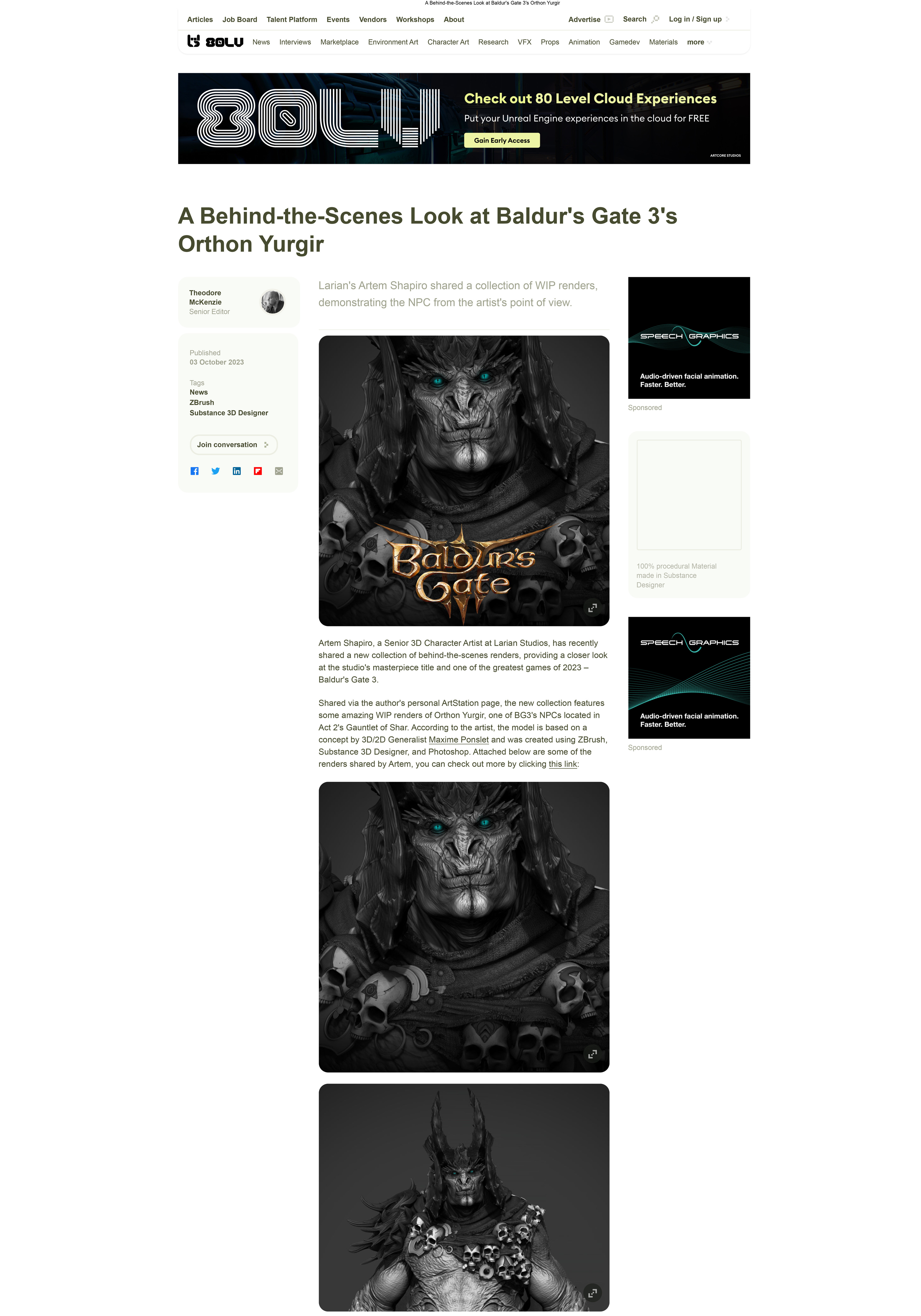 Artem Shapiro - 80.lv - A Behind-the-Scenes Look at Baldur's Gate 3's Orthon Yurgir
