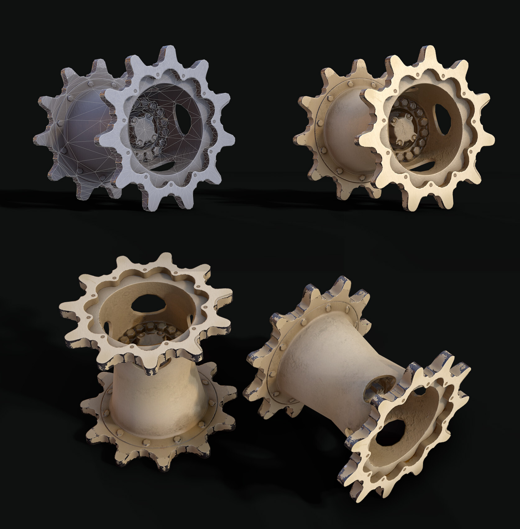 ArtStation - Drive sprocket from Abrams tank