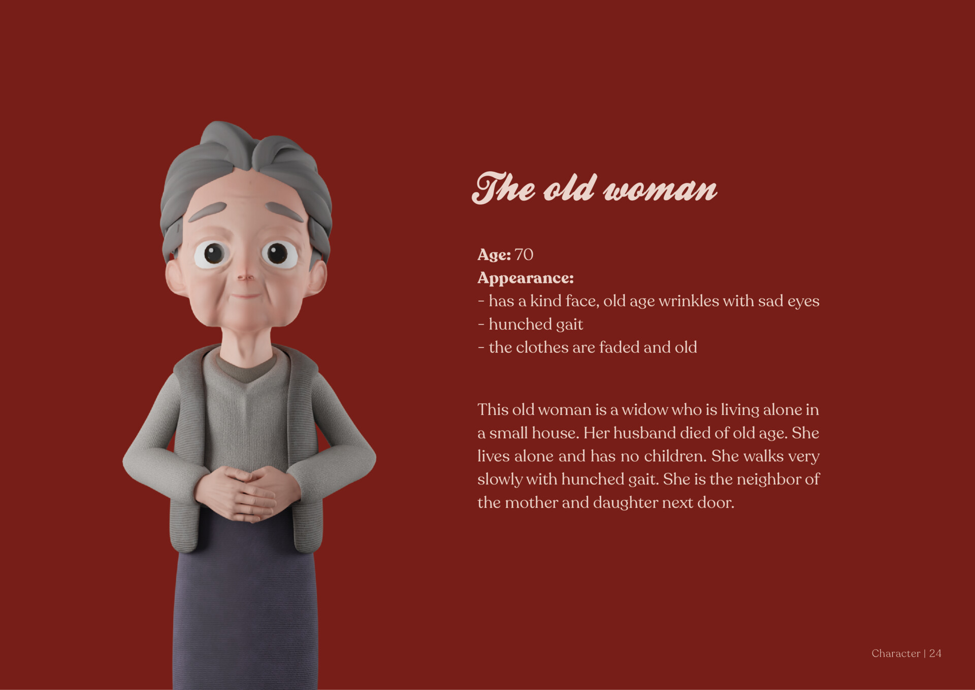 ArtStation - Model Charater Flims ( Old female)