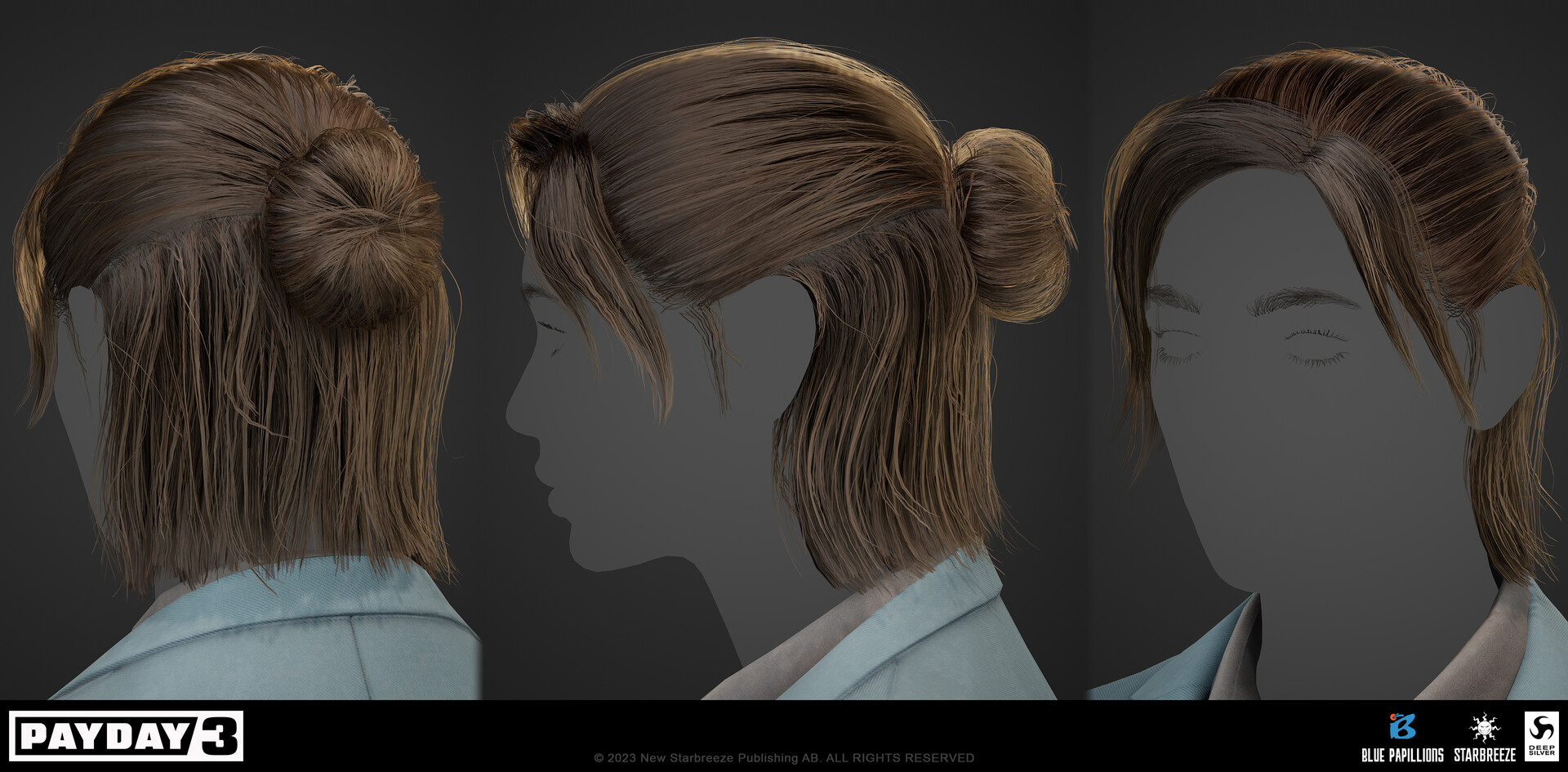 Blue Papillions - Female NPC Hairs I PAYDAY 3