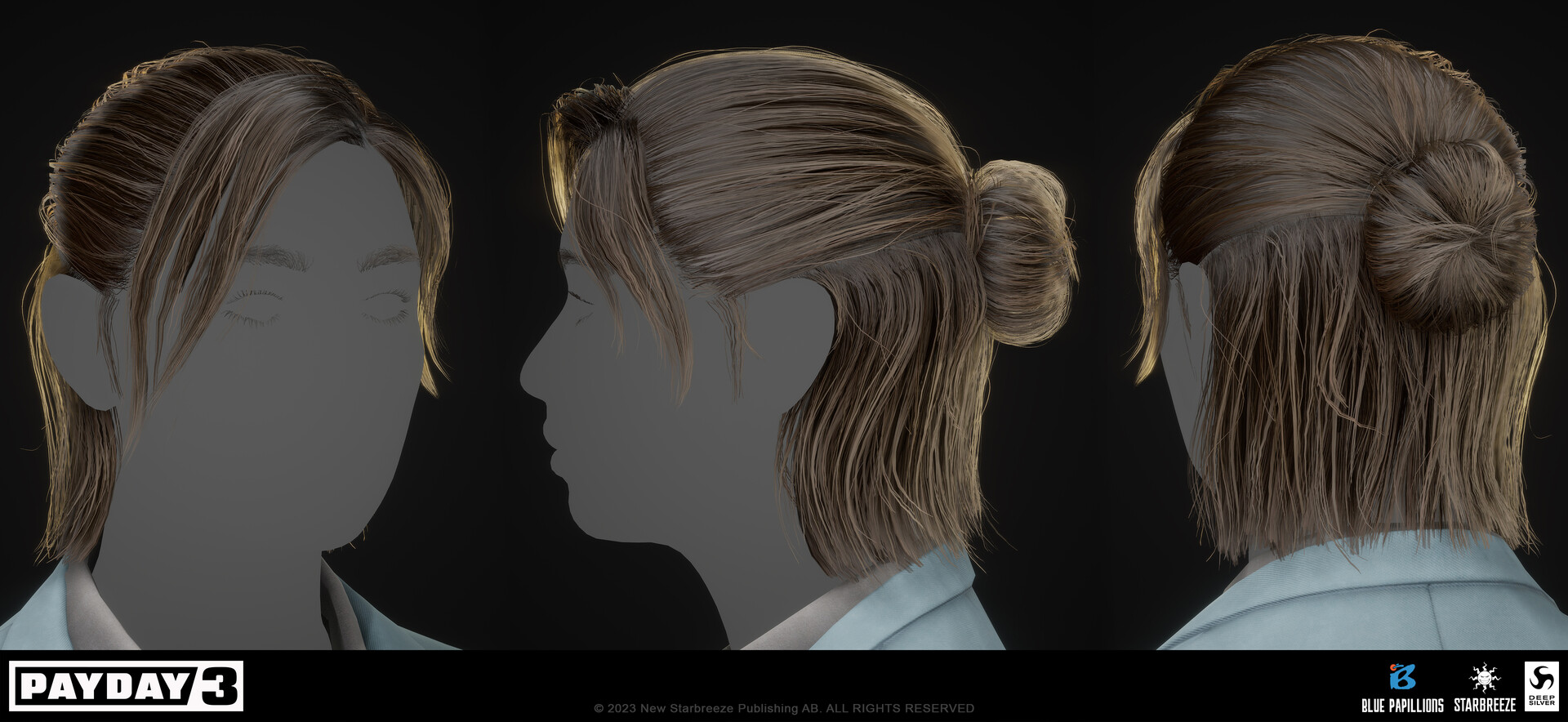 Blue Papillions - Female NPC Hairs I PAYDAY 3