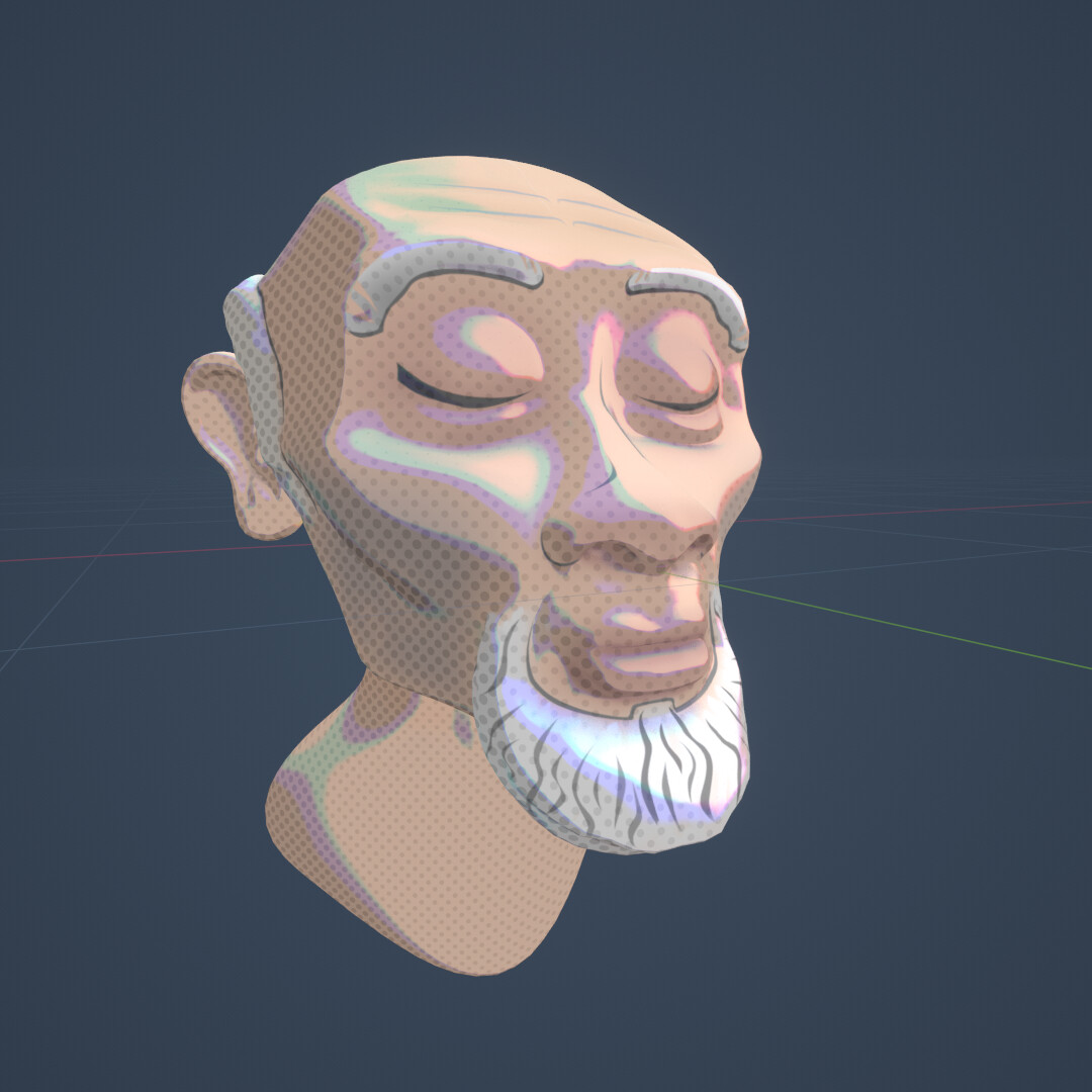 ArtStation - Custom toon shader and stylized head