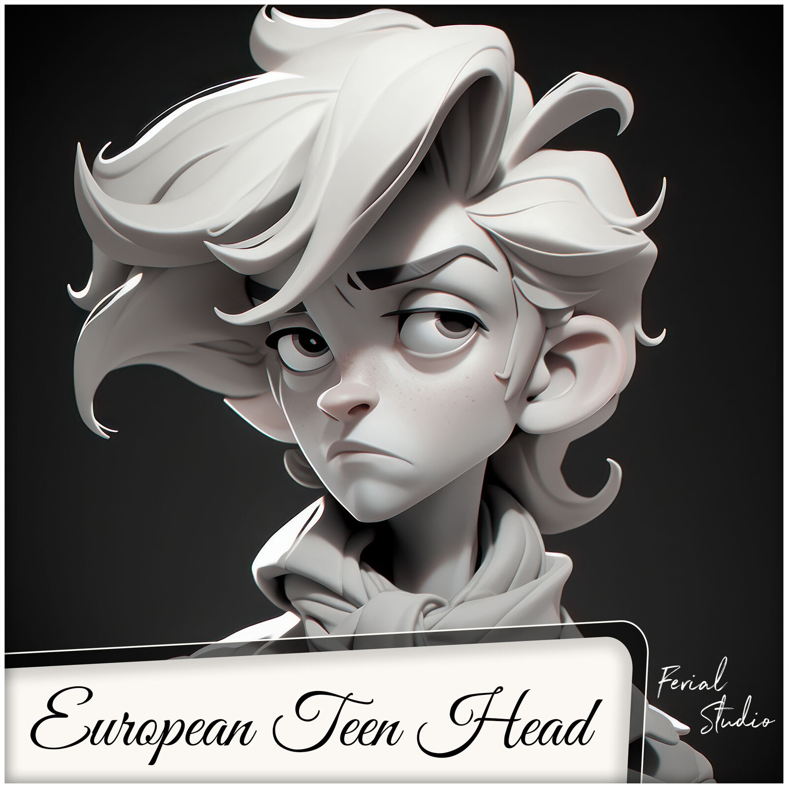 Ferial Studio - 🔹220 Stylized Teen Head Sculpt - European Reference ...