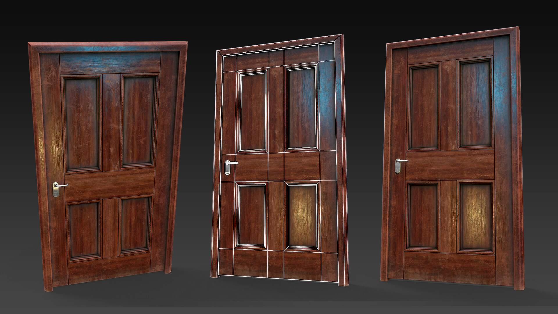 ArtStation - LOWPOLY Wooden Door