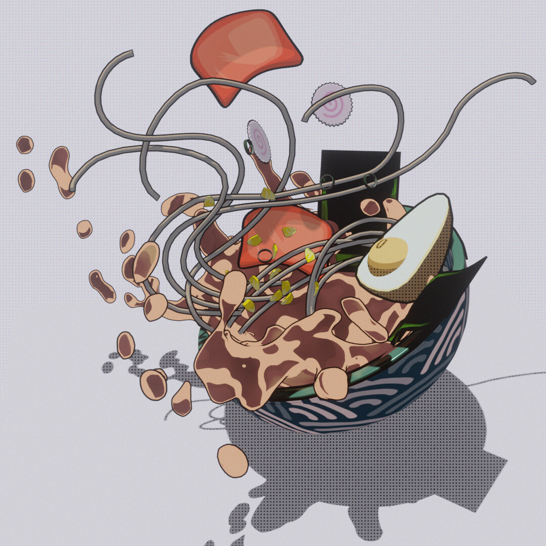 ArtStation - Ramen stylized 2D toon shader in 3D