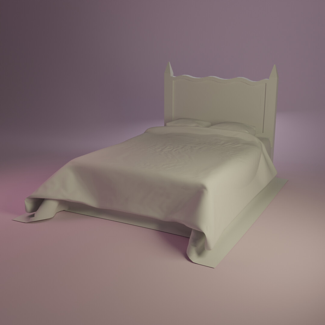 ArtStation - Medieval Bed