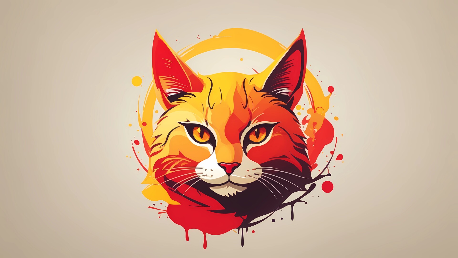ArtStation - Red-yellow cat