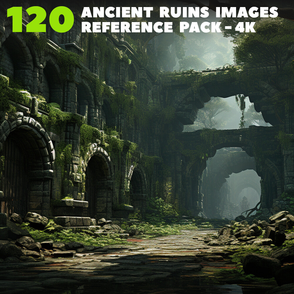 ArtStation - 120 Ancient Ruins Images Reference Pack - 4K Resolution