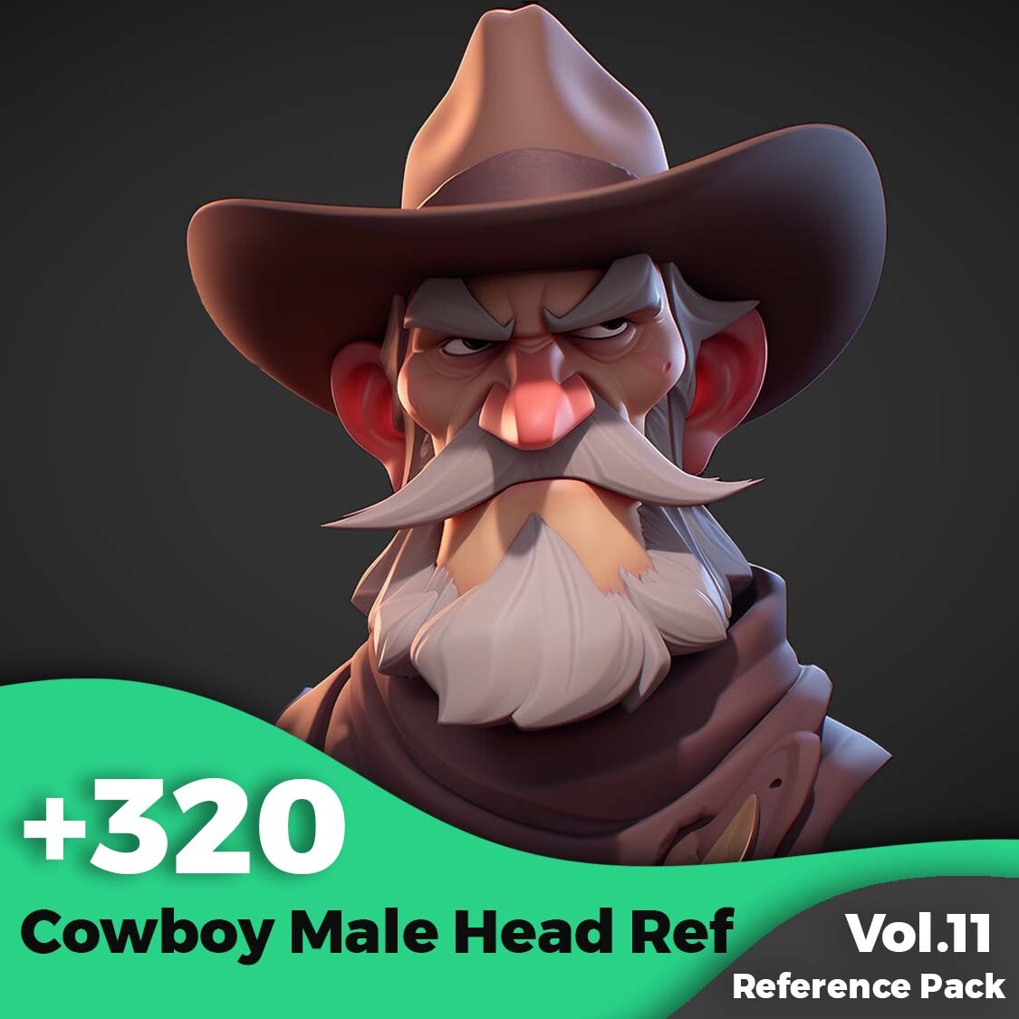 ArtStation - +320 Cowboy Head Reference (4k)