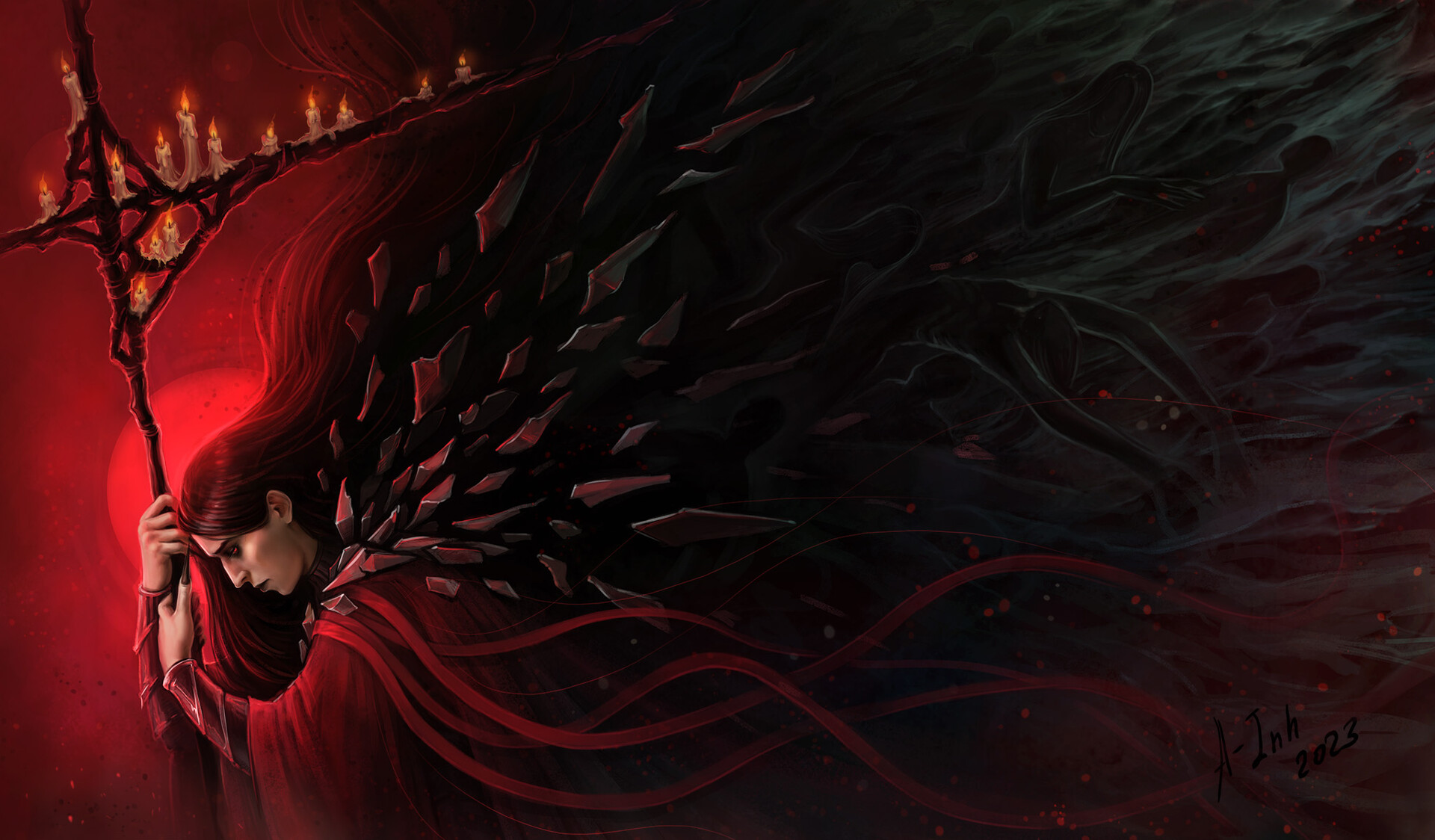 ArtStation - The red moon