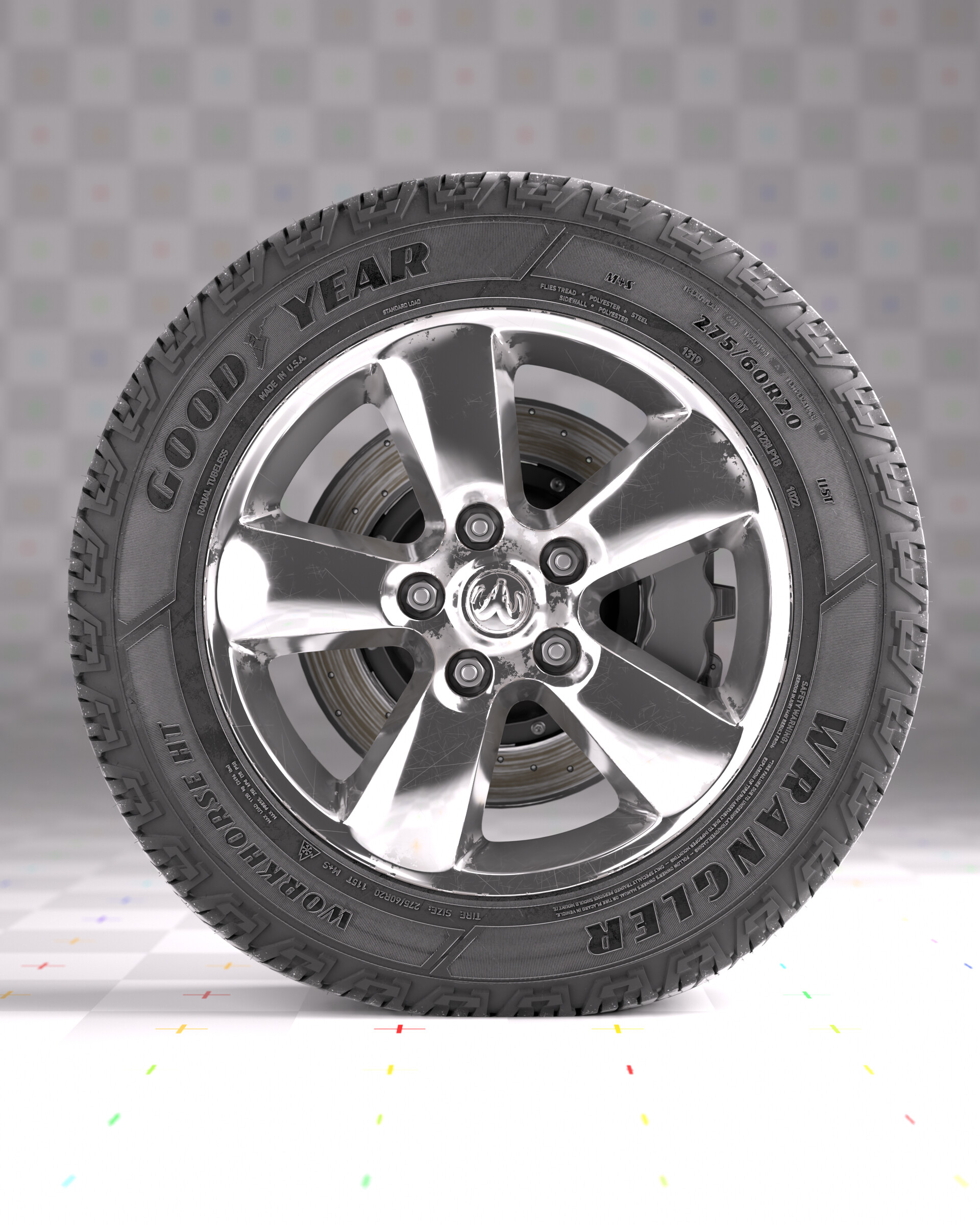 ArtStation - Rim & tire - modeling & shading practice