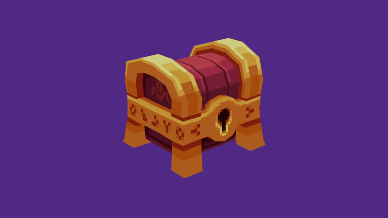 ArtStation - Low-poly Chest with Pixel Texture