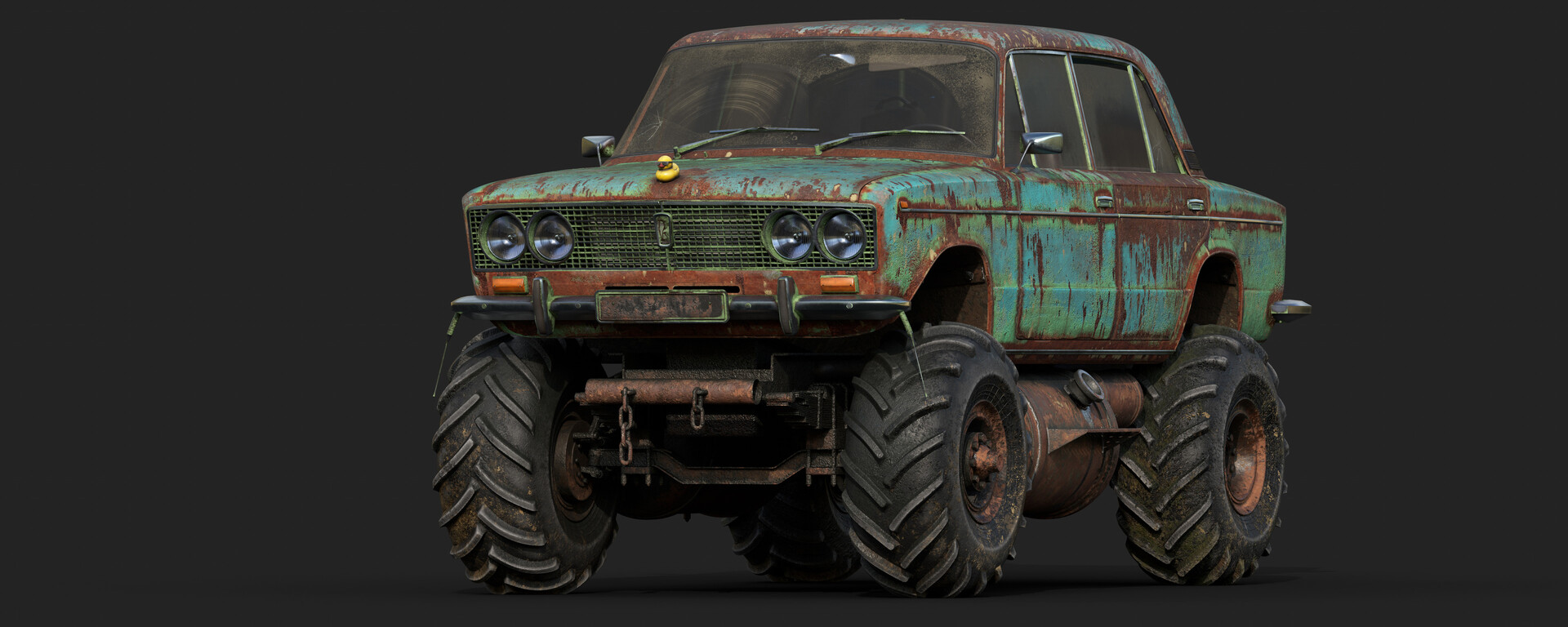 ArtStation - Old rusty monster truck