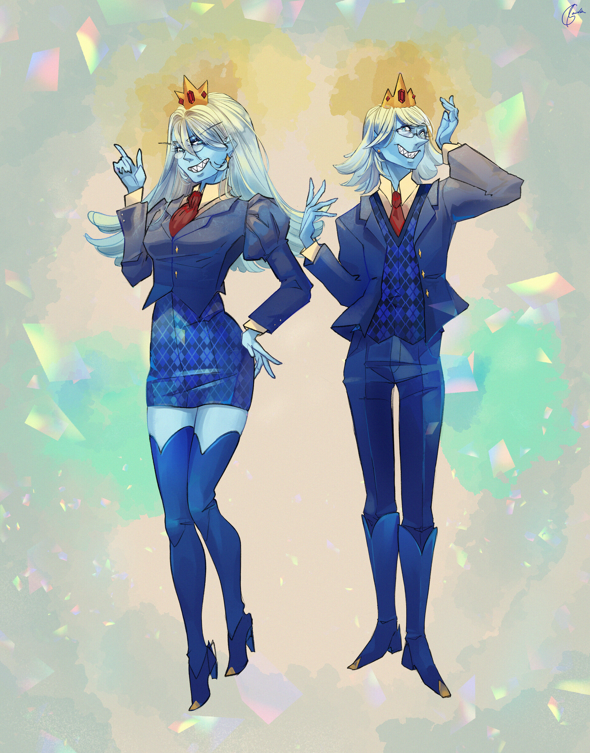 Adventure Time Ice King And Ice Queen