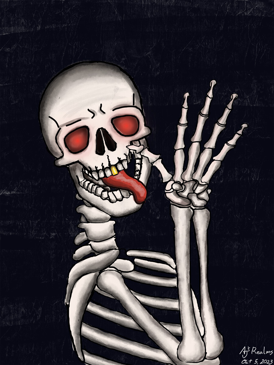 ArtStation - Artober 5th: A Silly Skeleton