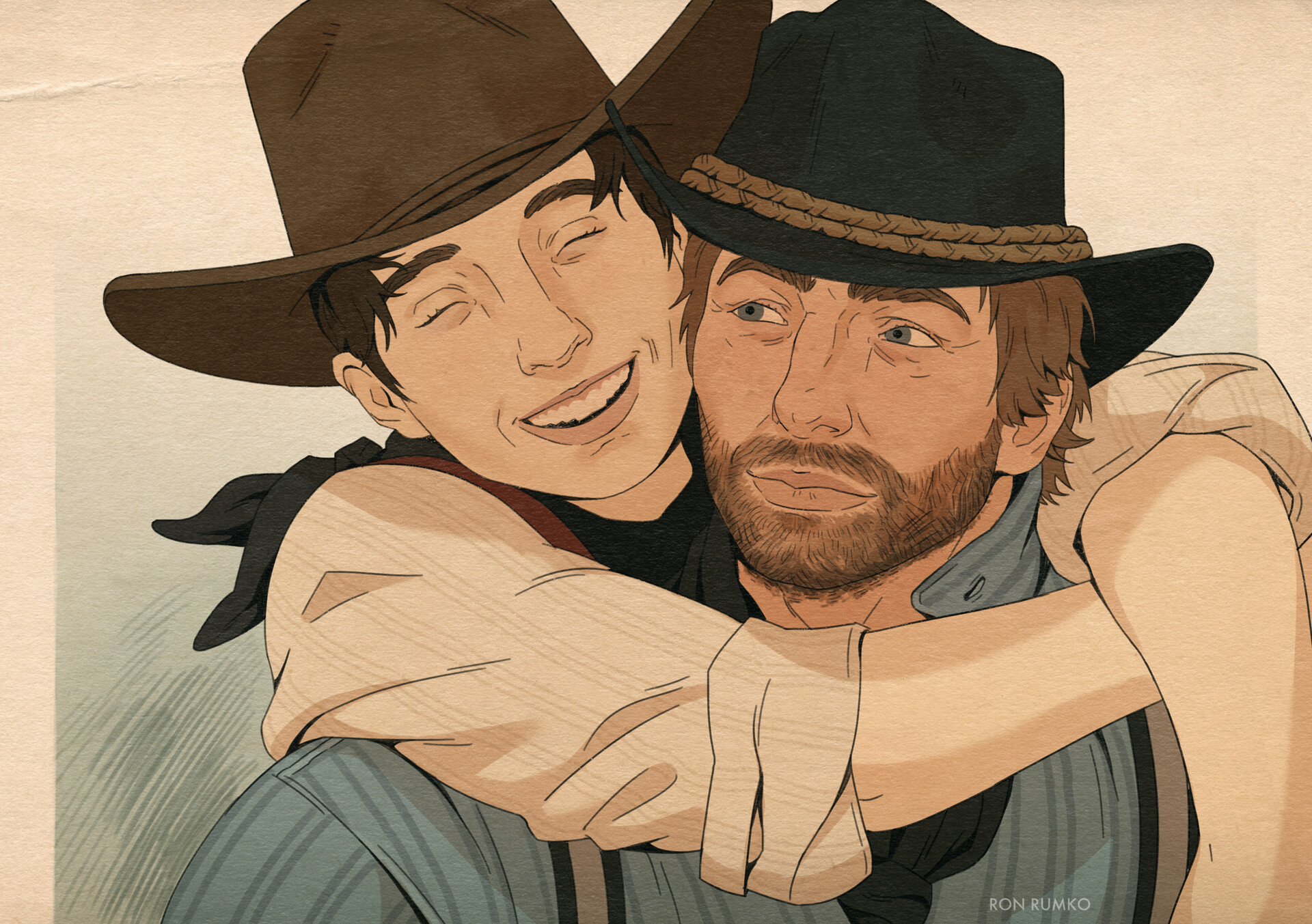 ArtStation - Vintage stylized rdr2 commission