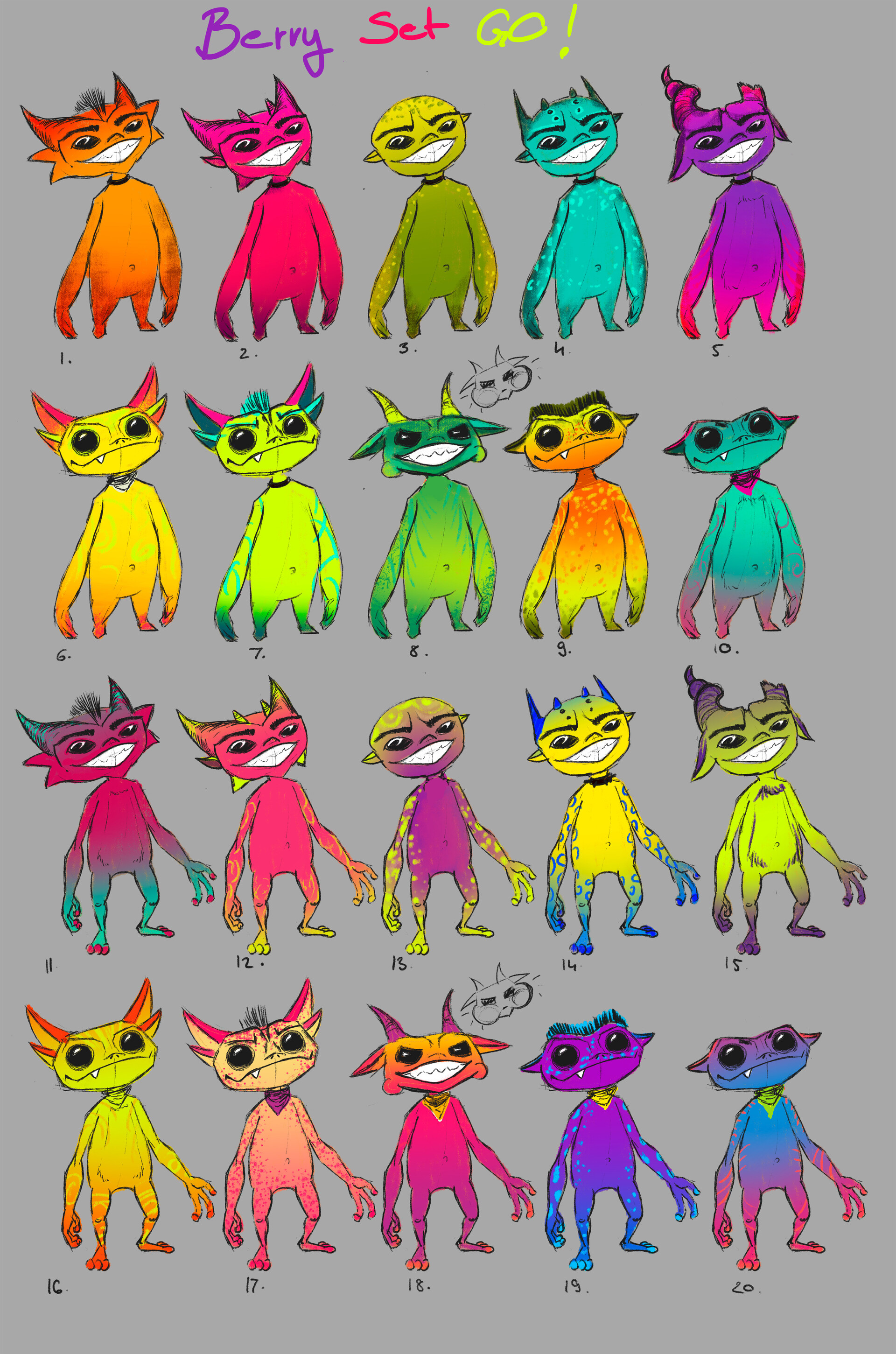 Ildy Izso - Character Designs for Berry, Set, GO!