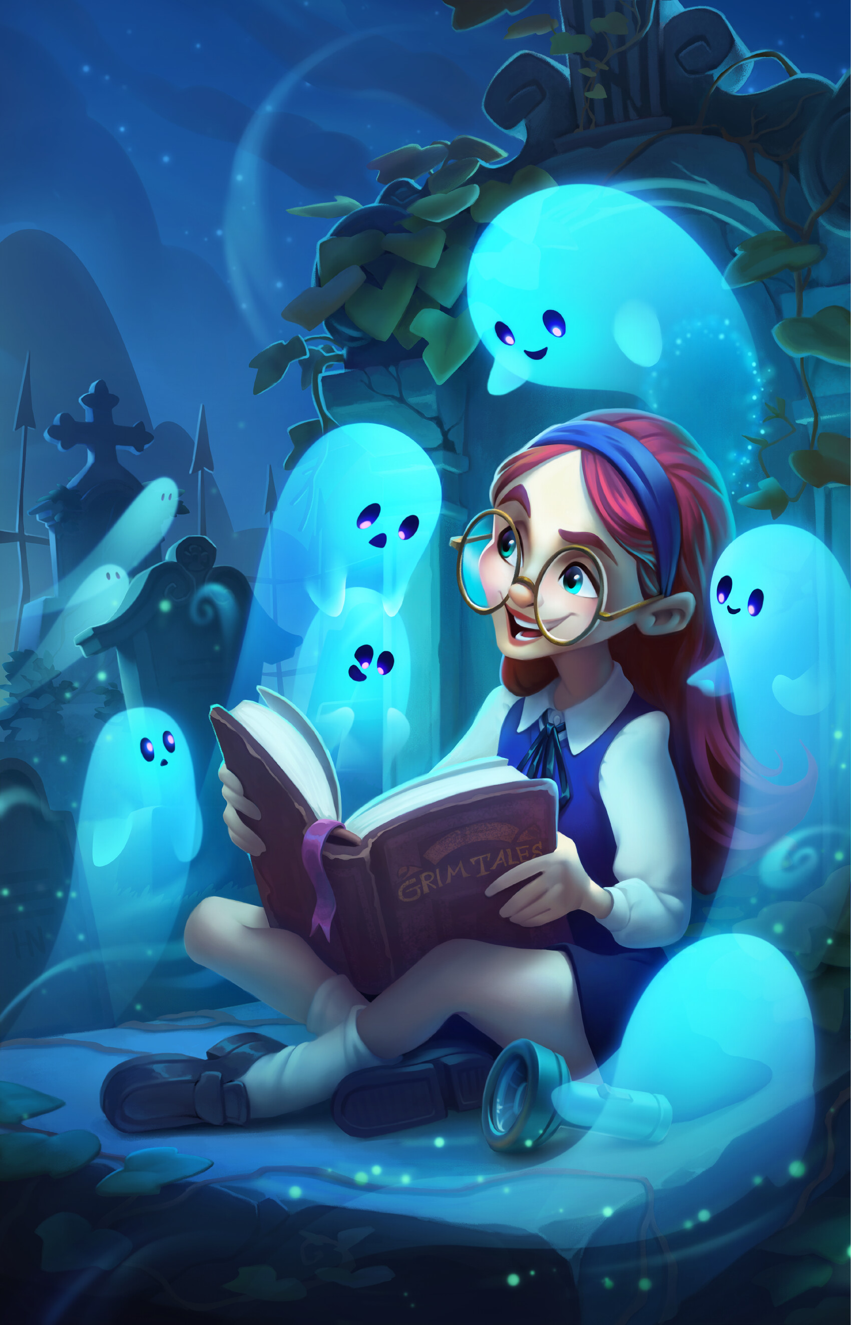 ArtStation - Drawtober 2023 - Overgrown Cemetery