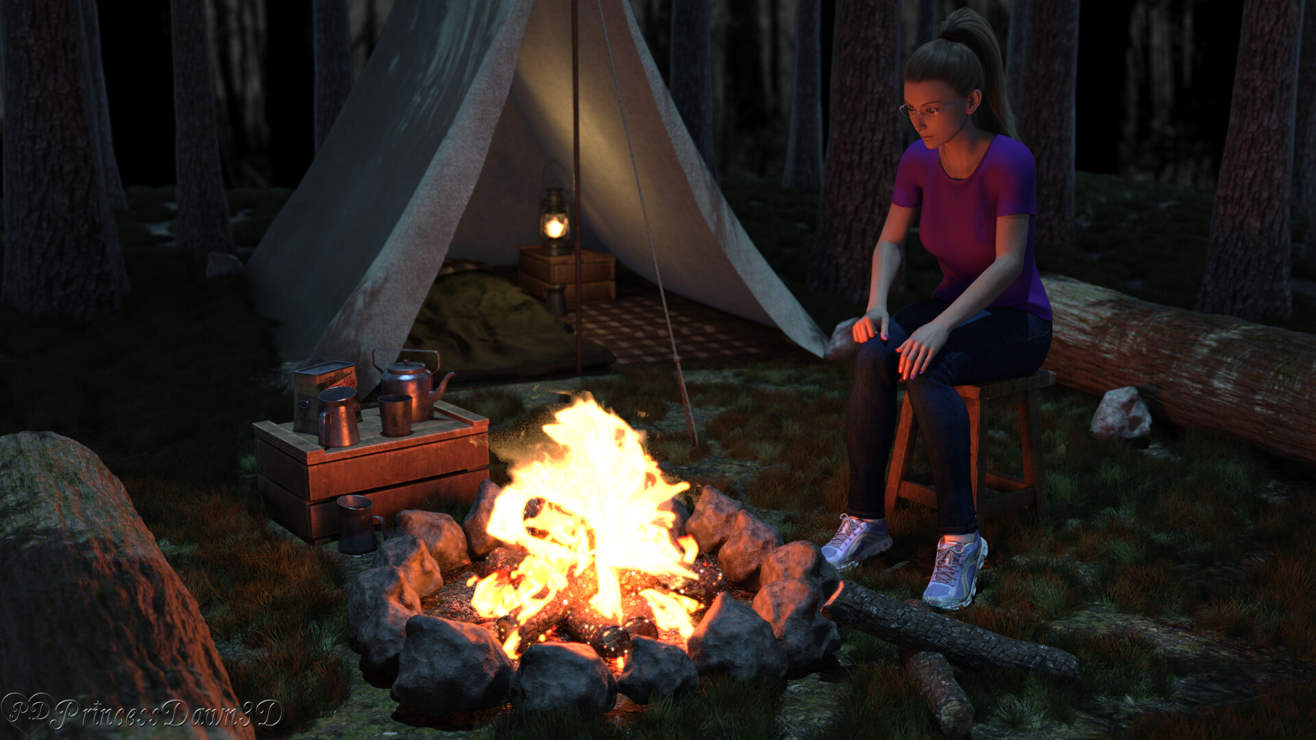 ArtStation - Camping Night