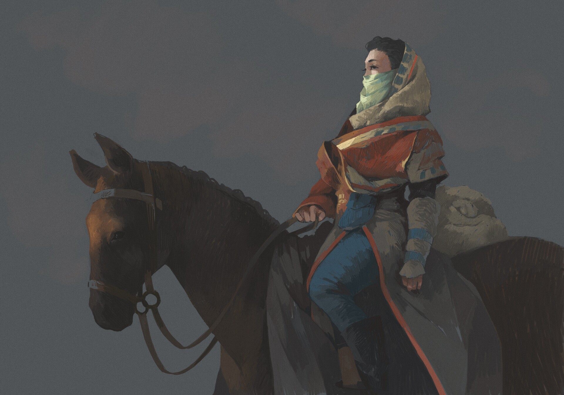 ArtStation - Rider with Horse