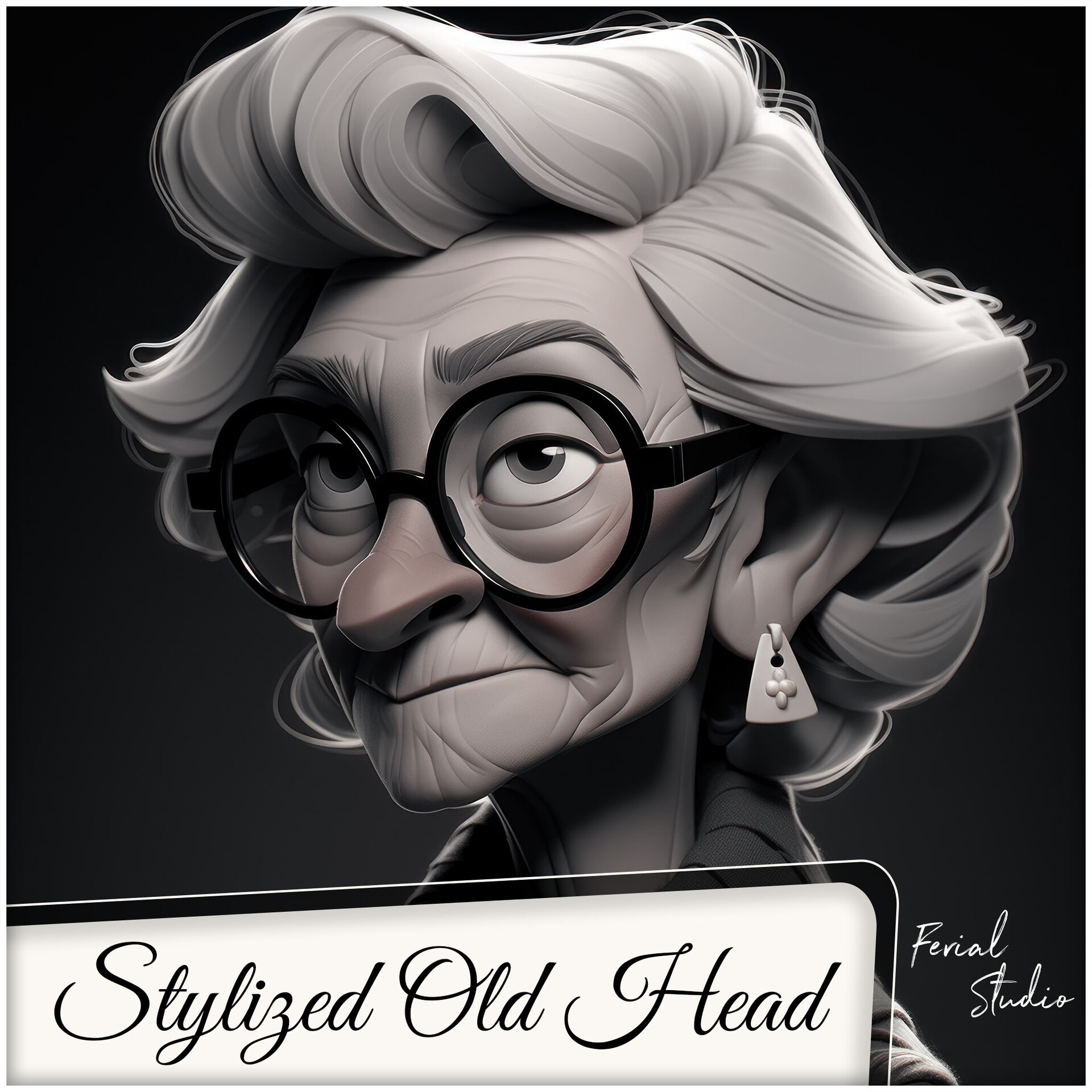 ArtStation - 🔹220 Stylized Old Head Sculpt - American Reference Image ...