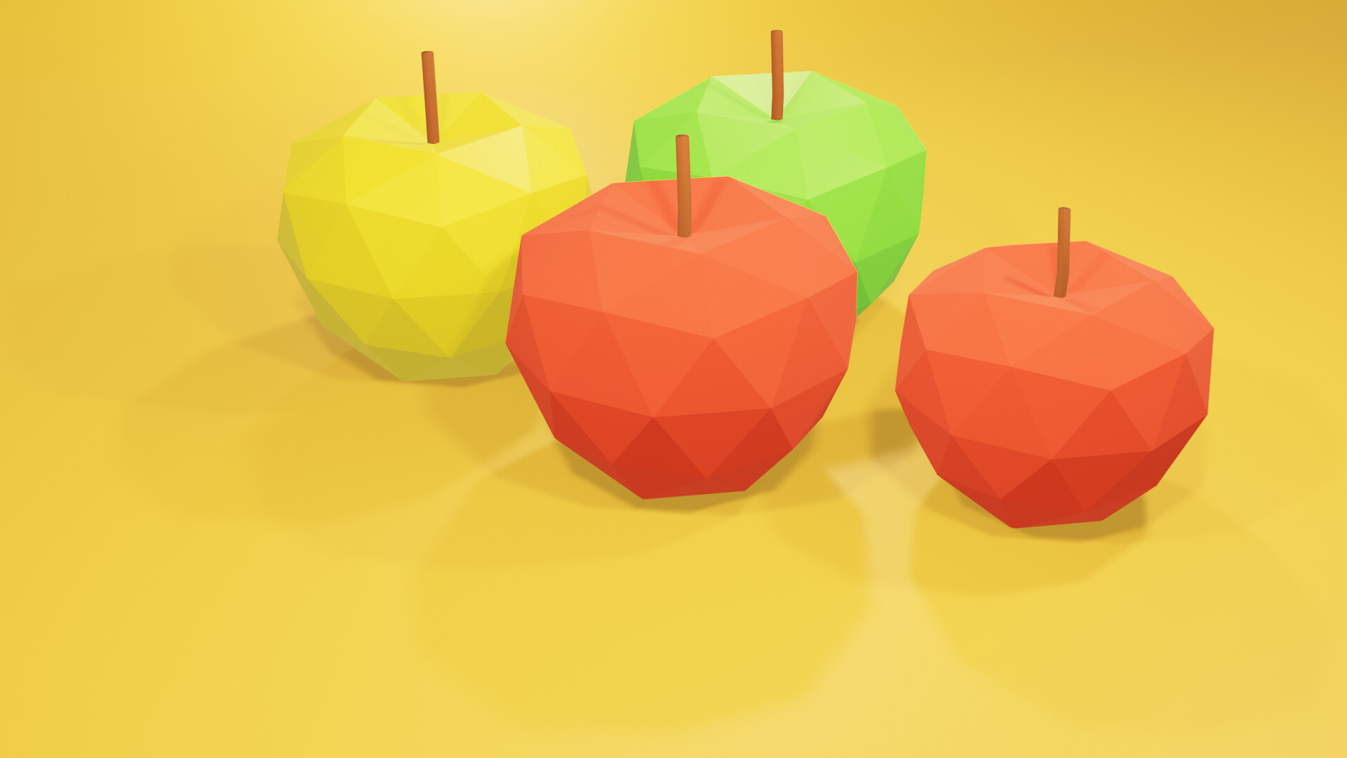 ArtStation - Low poly Apples