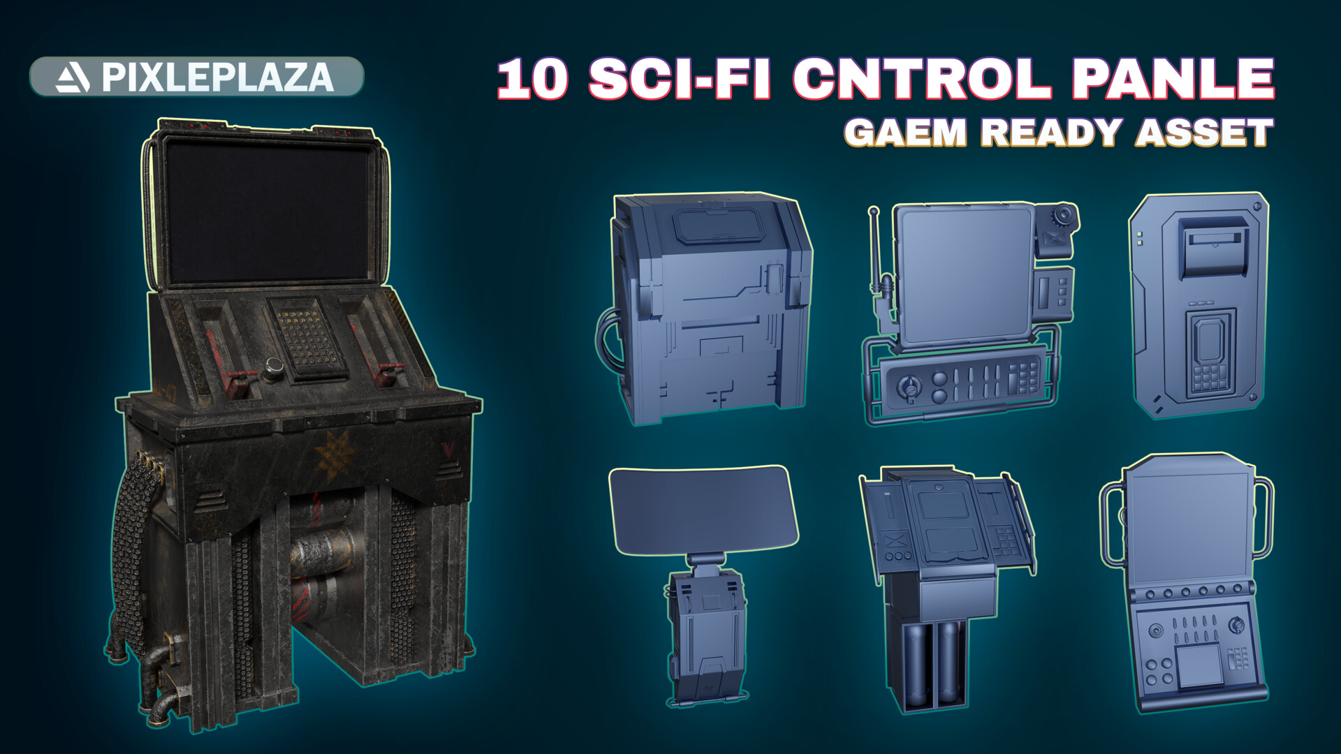 ArtStation - SCI FI CONTROL PANNELS - Game Ready