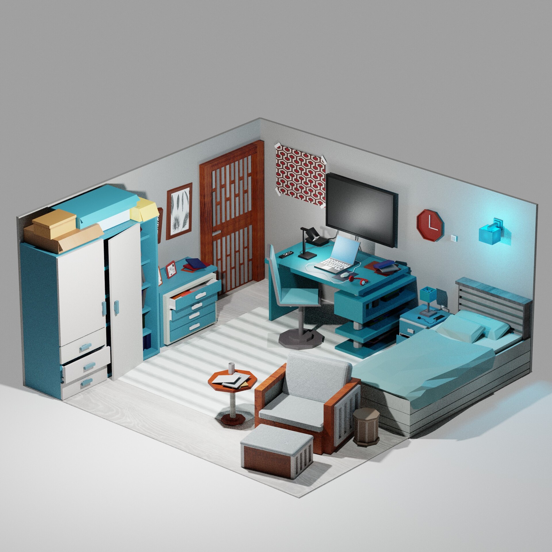 ArtStation - LowPoly Room