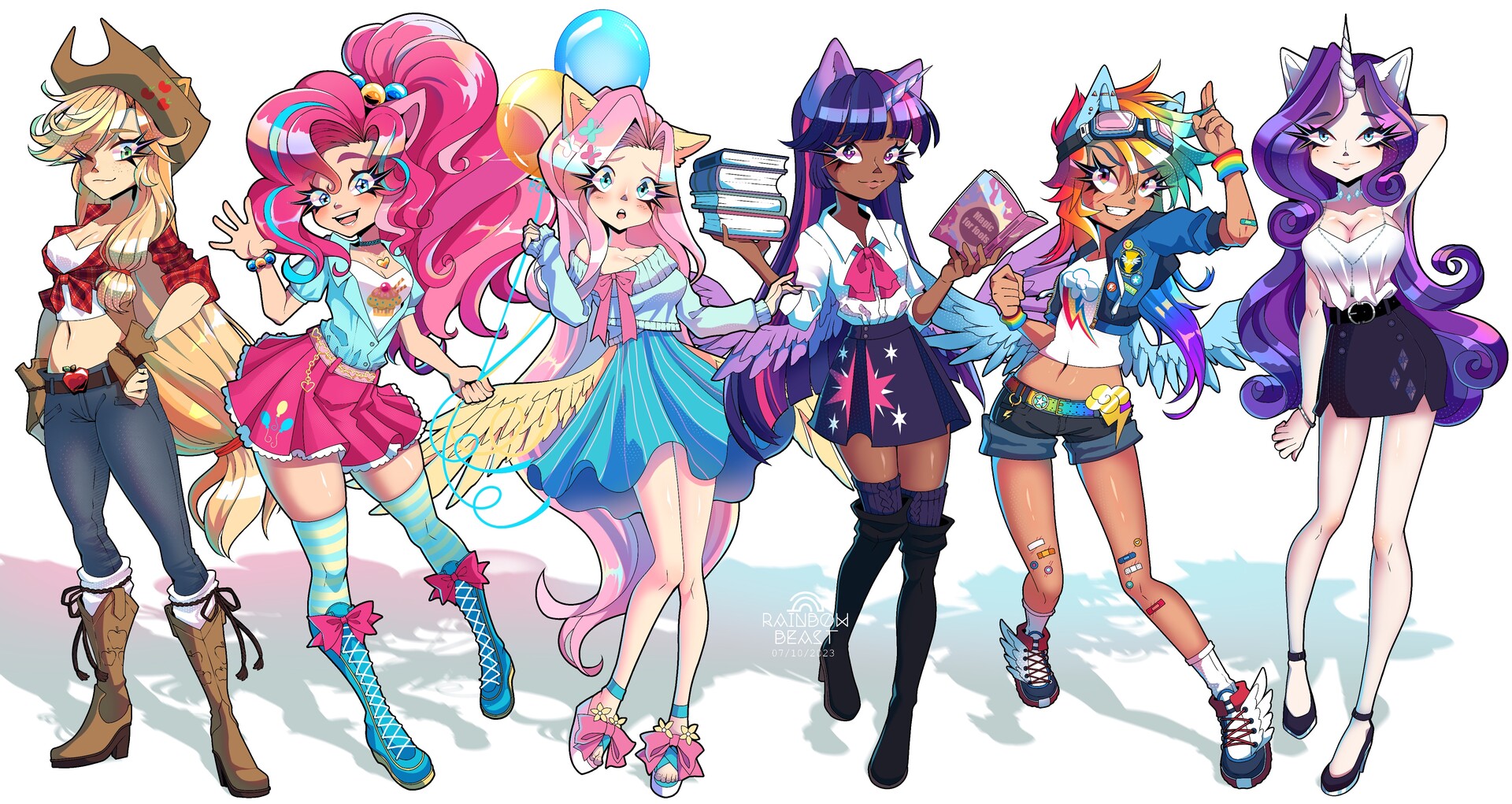 Mlp Mane 6 Human Anime