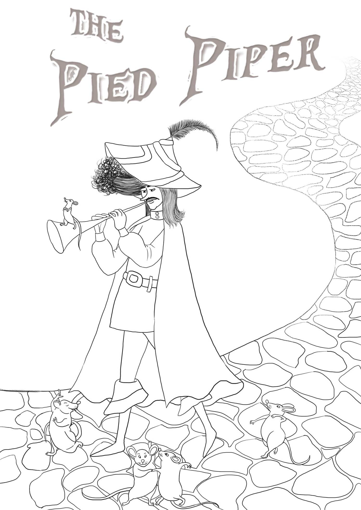 pied piper coloring pages
