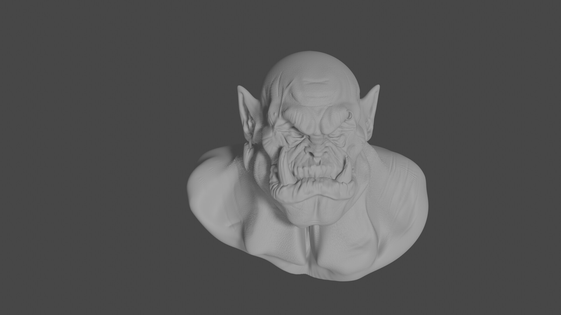 ArtStation - Orc Head Sculpt study in 1 hour