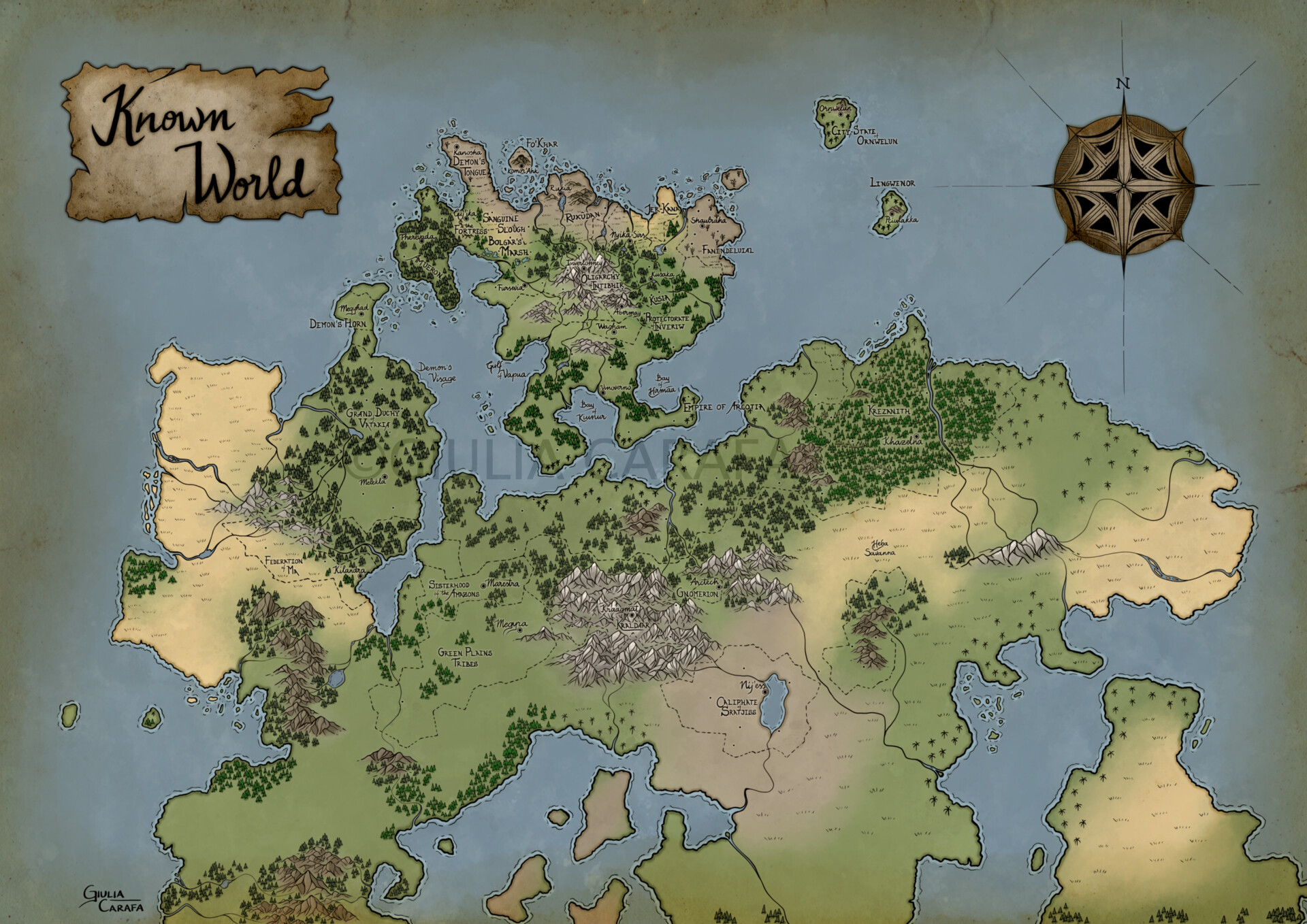 ArtStation - Wagham - Map of the Known World